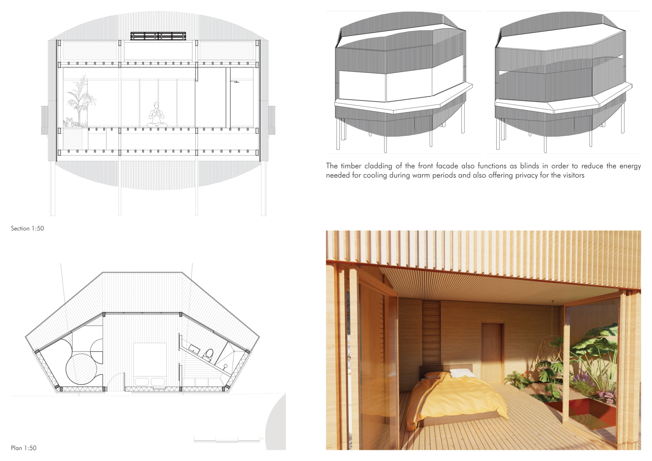 Architecture project // Timber Clad Retreat with Natural Water Filtration