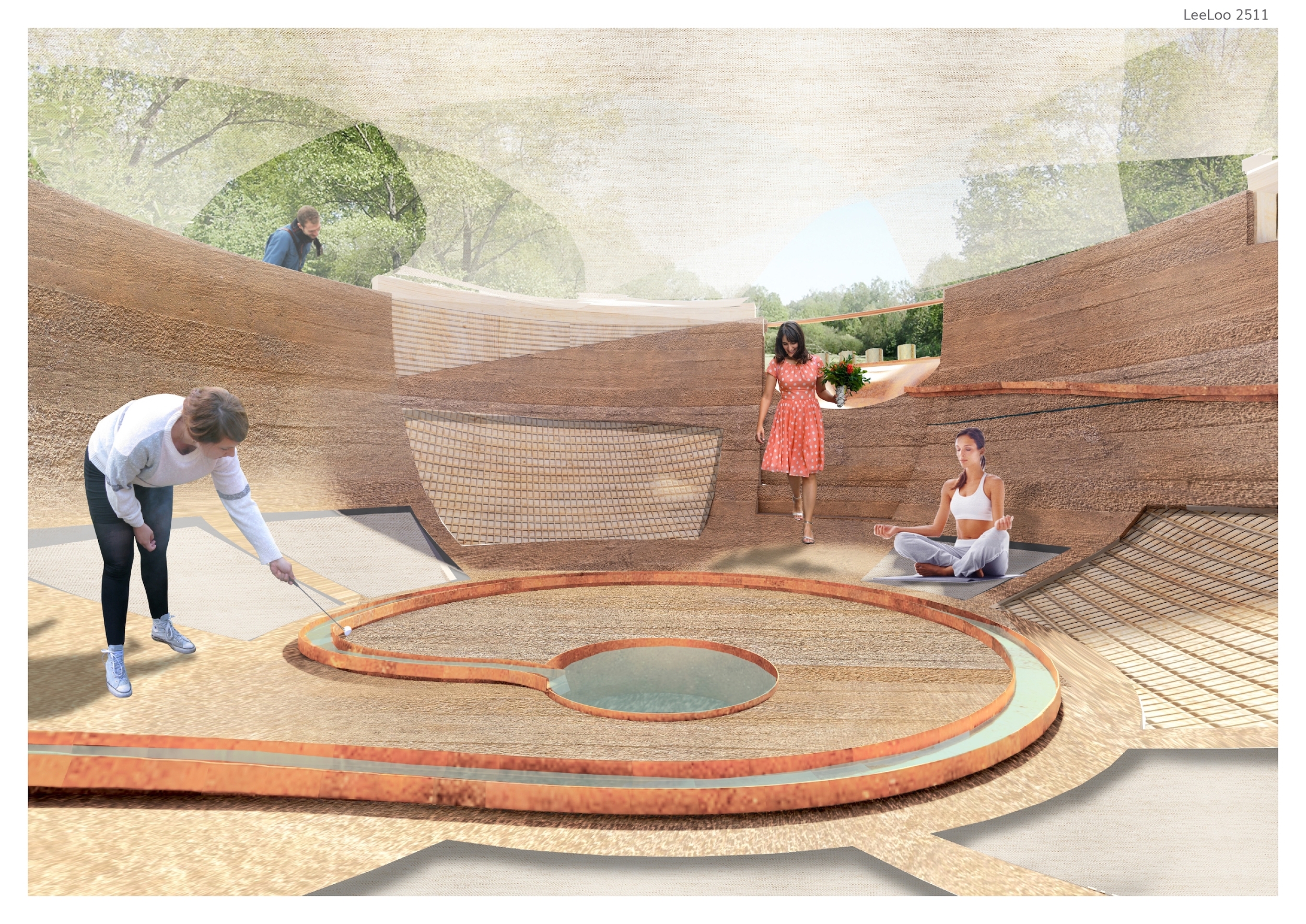 Architecture project // Corten Steel Altar in a Rammed Earth Sanctuary ...