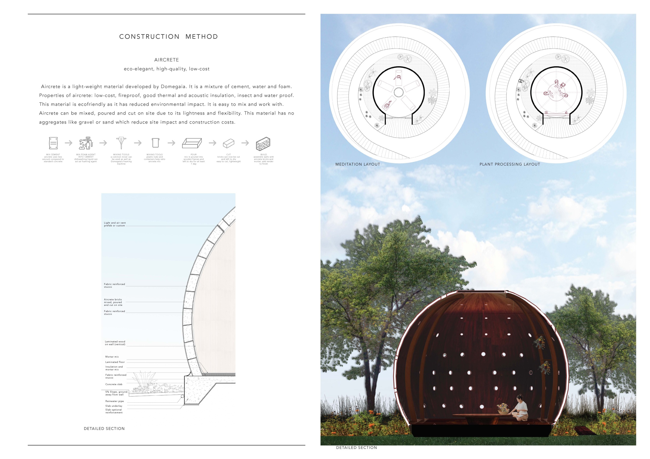 Architecture project // Spiral Form Constructed with Aircrete for ...