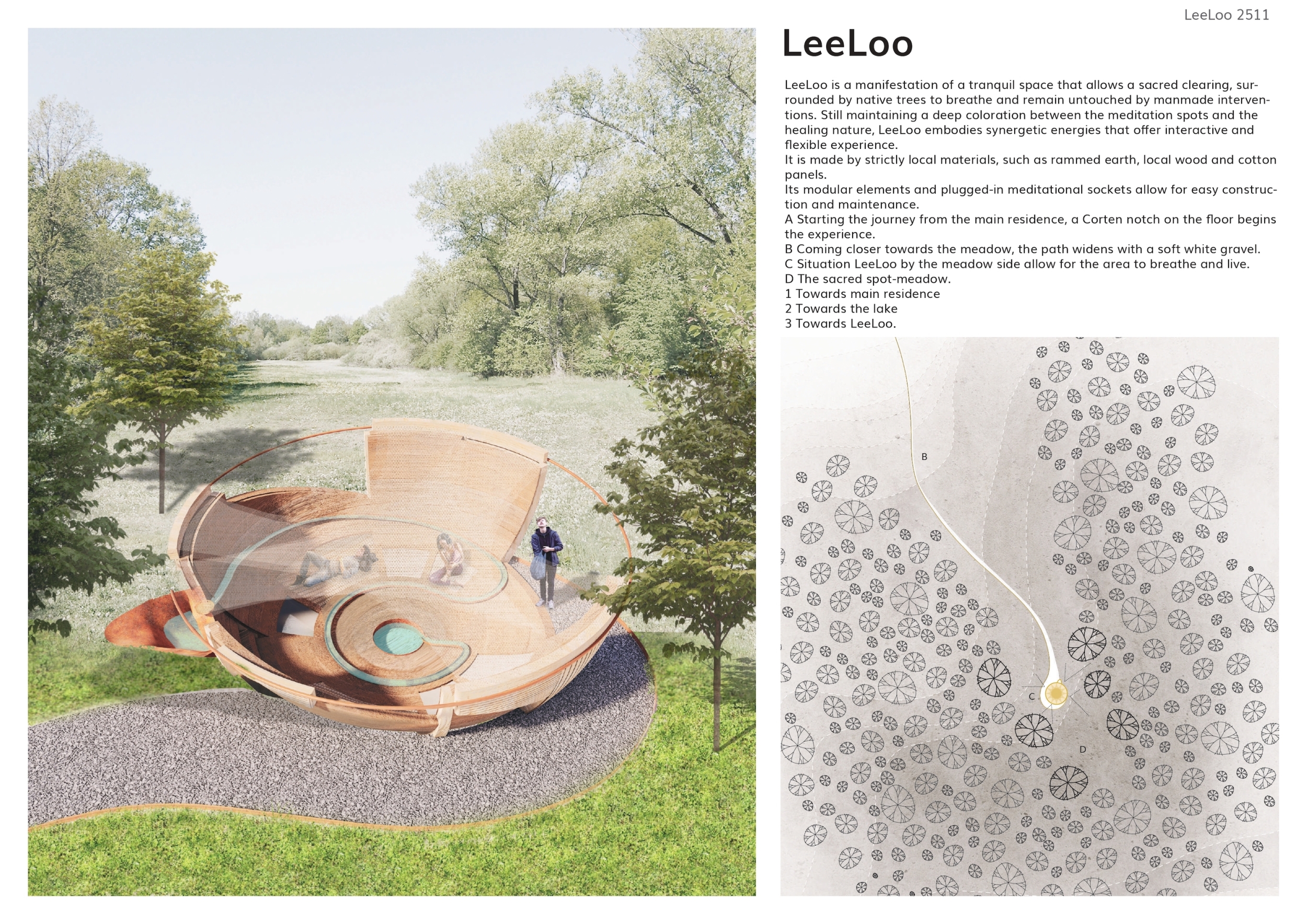 Architecture project // Corten Steel Altar in a Rammed Earth Sanctuary ...