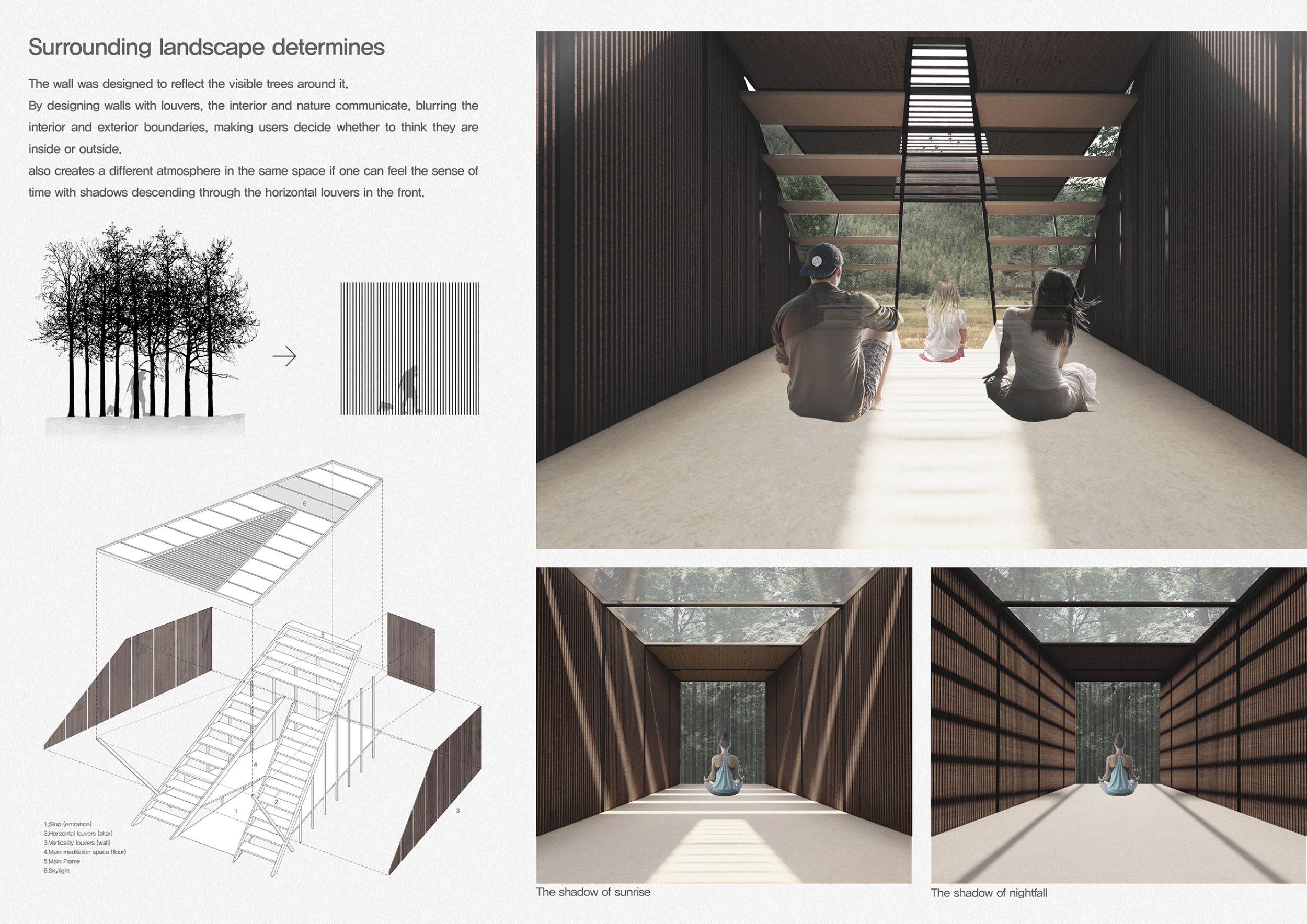 Architecture project // Dynamic Roof Form with Horizontal Louvers for ...