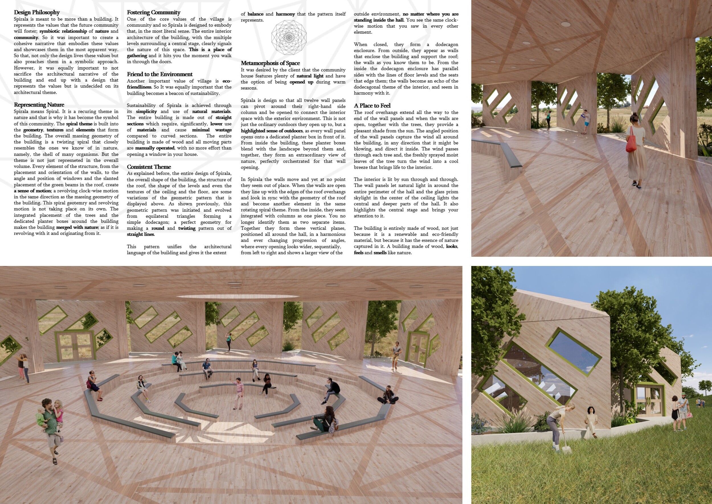 Architecture project // Pivoting Wall Panels in a Dodecagonal Community ...
