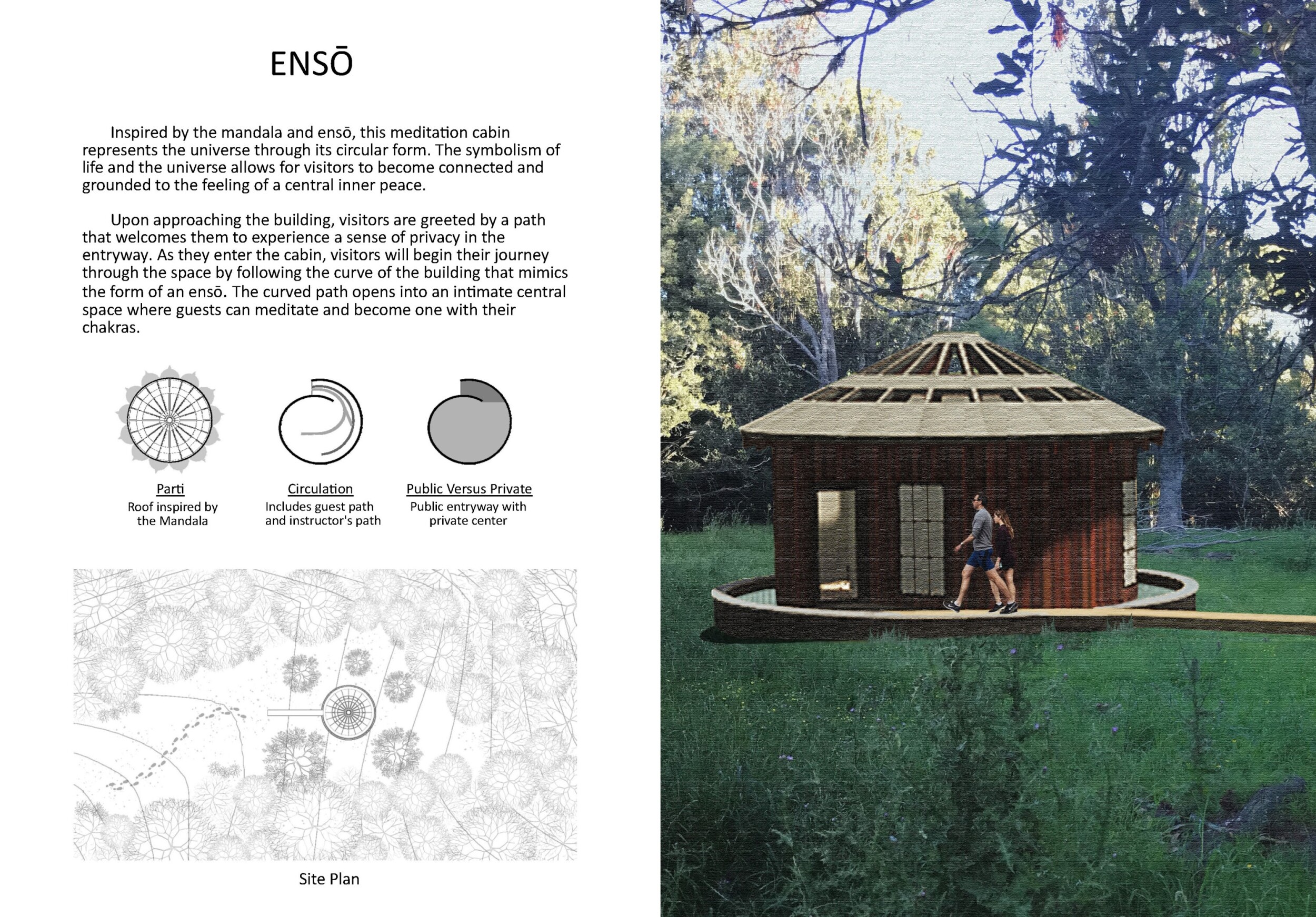 Architecture project // Curvilinear Meditation Cabin with Ipe Cladding ...