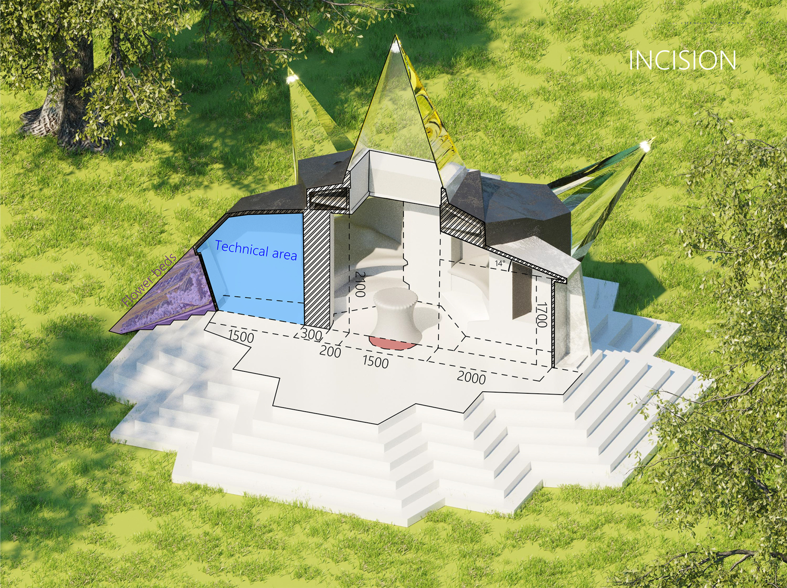 Architecture project // Directed Light and Concrete Prisms in a Serene ...