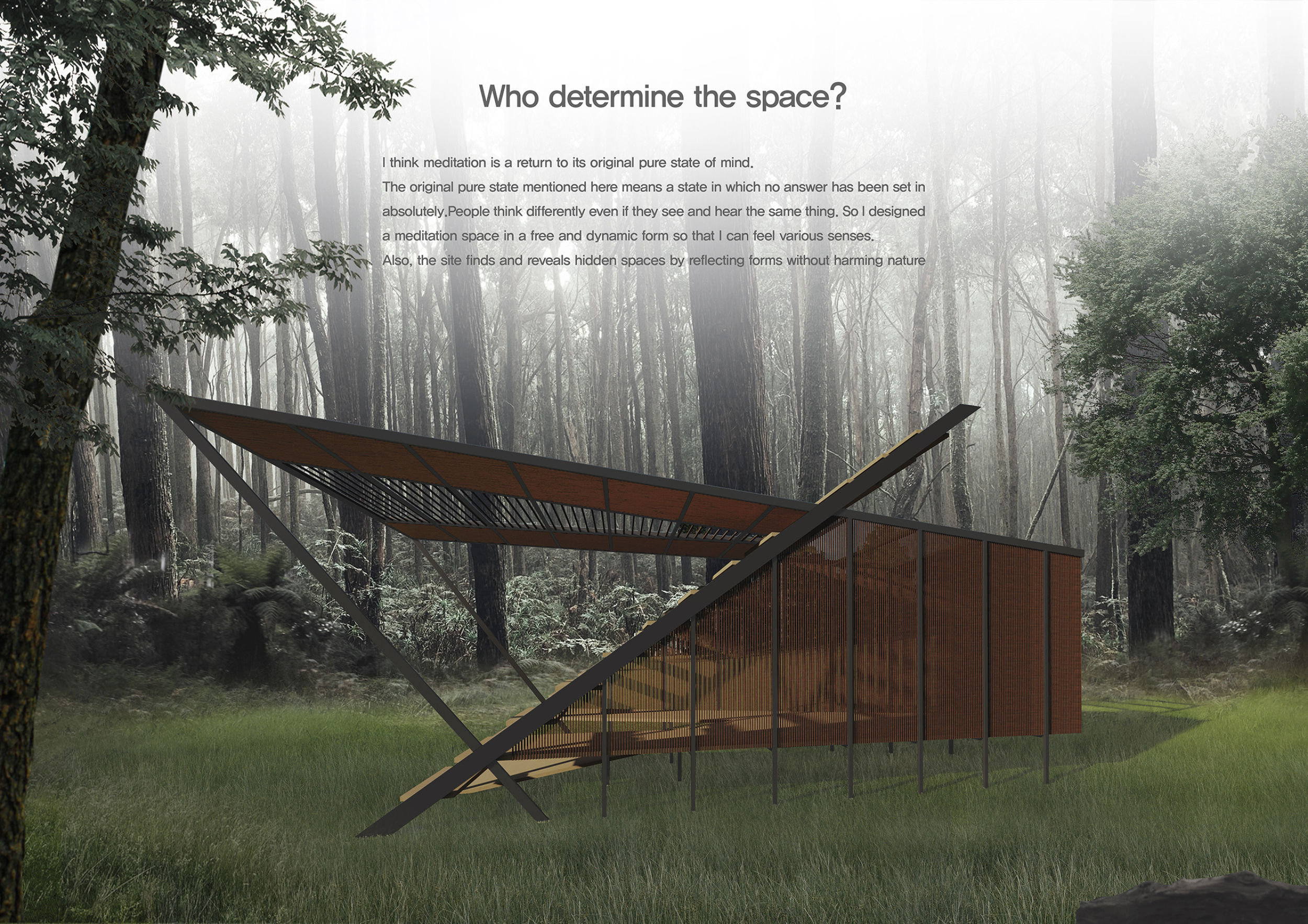 Architecture project // Dynamic Roof Form with Horizontal Louvers for ...