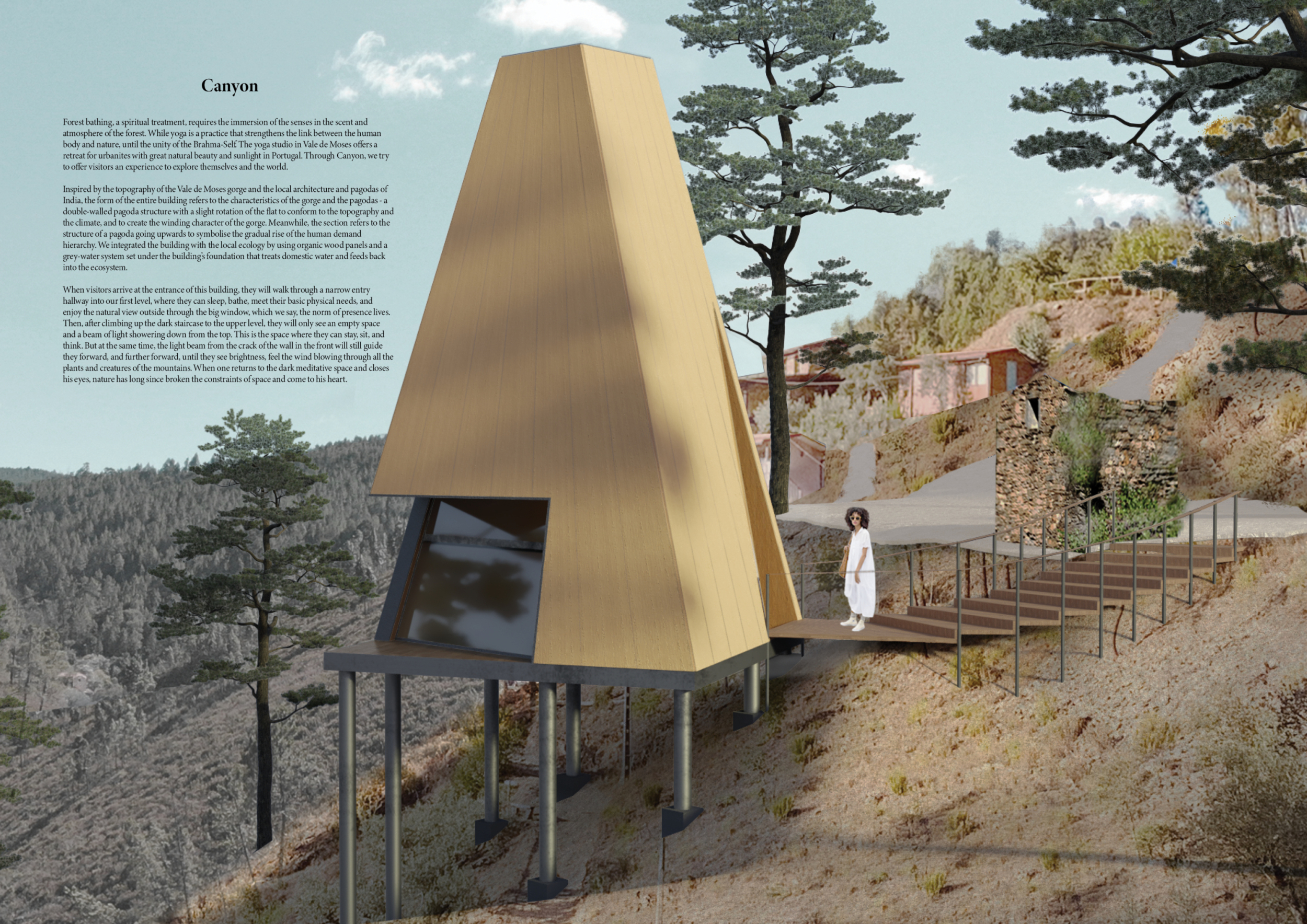 Architecture project // Embracing Nature with Organic Wood and Grey ...