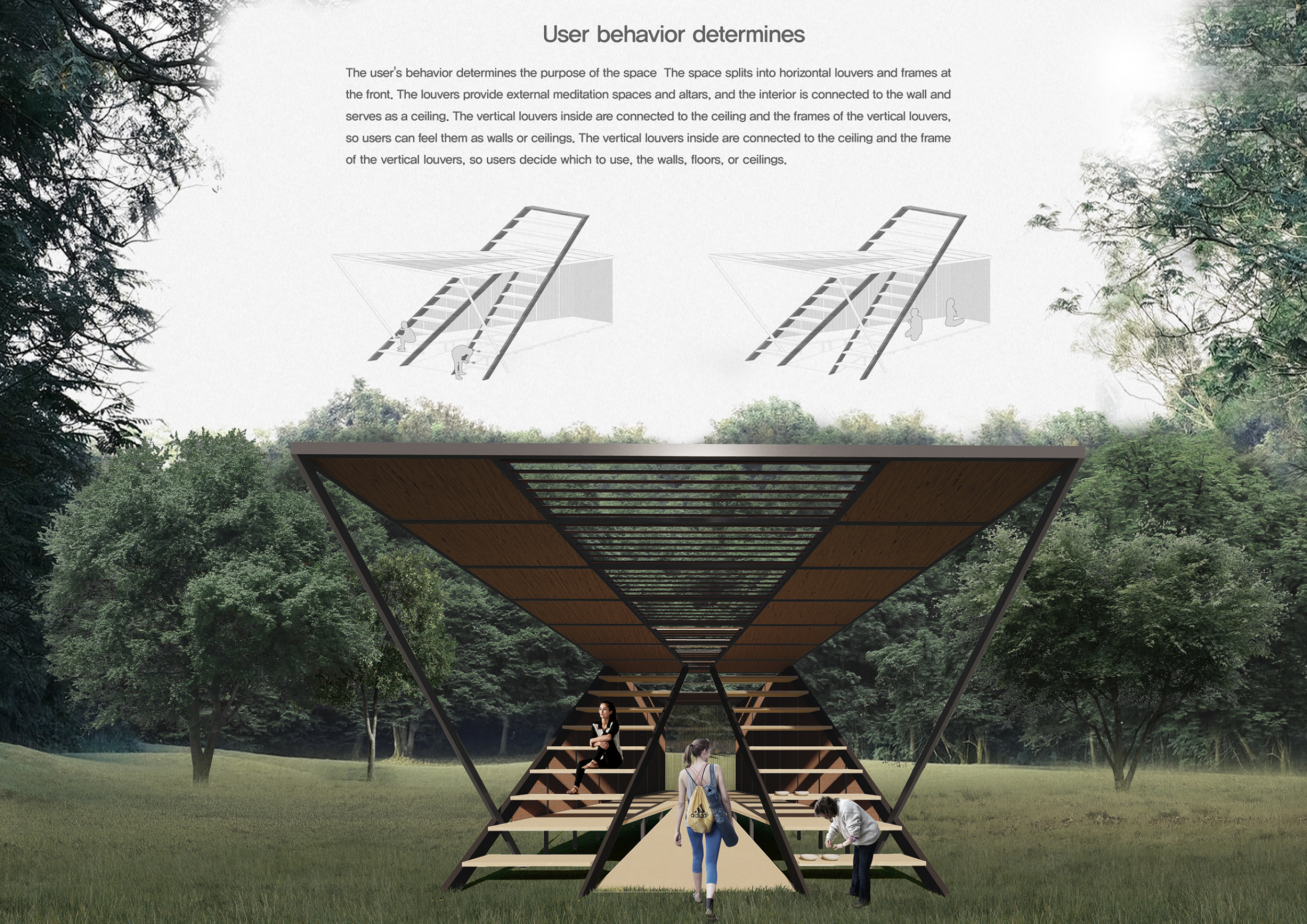 Architecture project // Dynamic Roof Form with Horizontal Louvers for ...