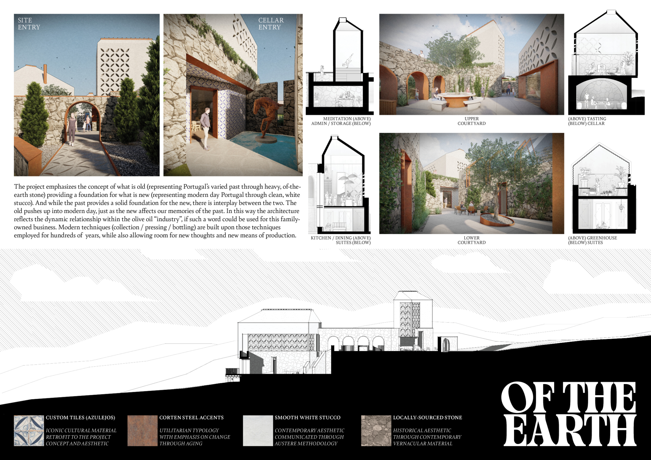 Architecture project // Corten Steel Accents and Local Stone Create a ...