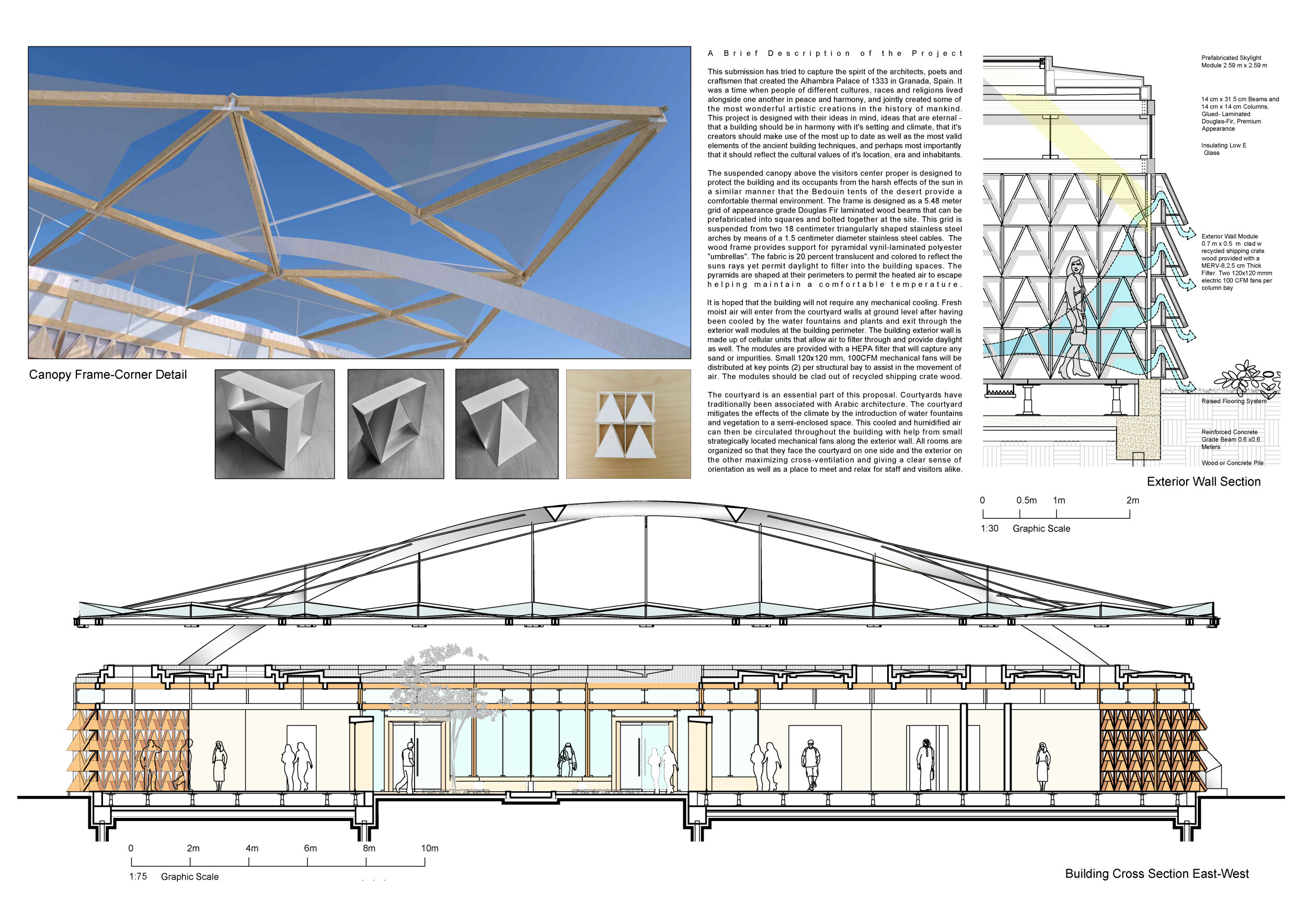 Architecture project // Laminated Canopy Overlooking a Central ...