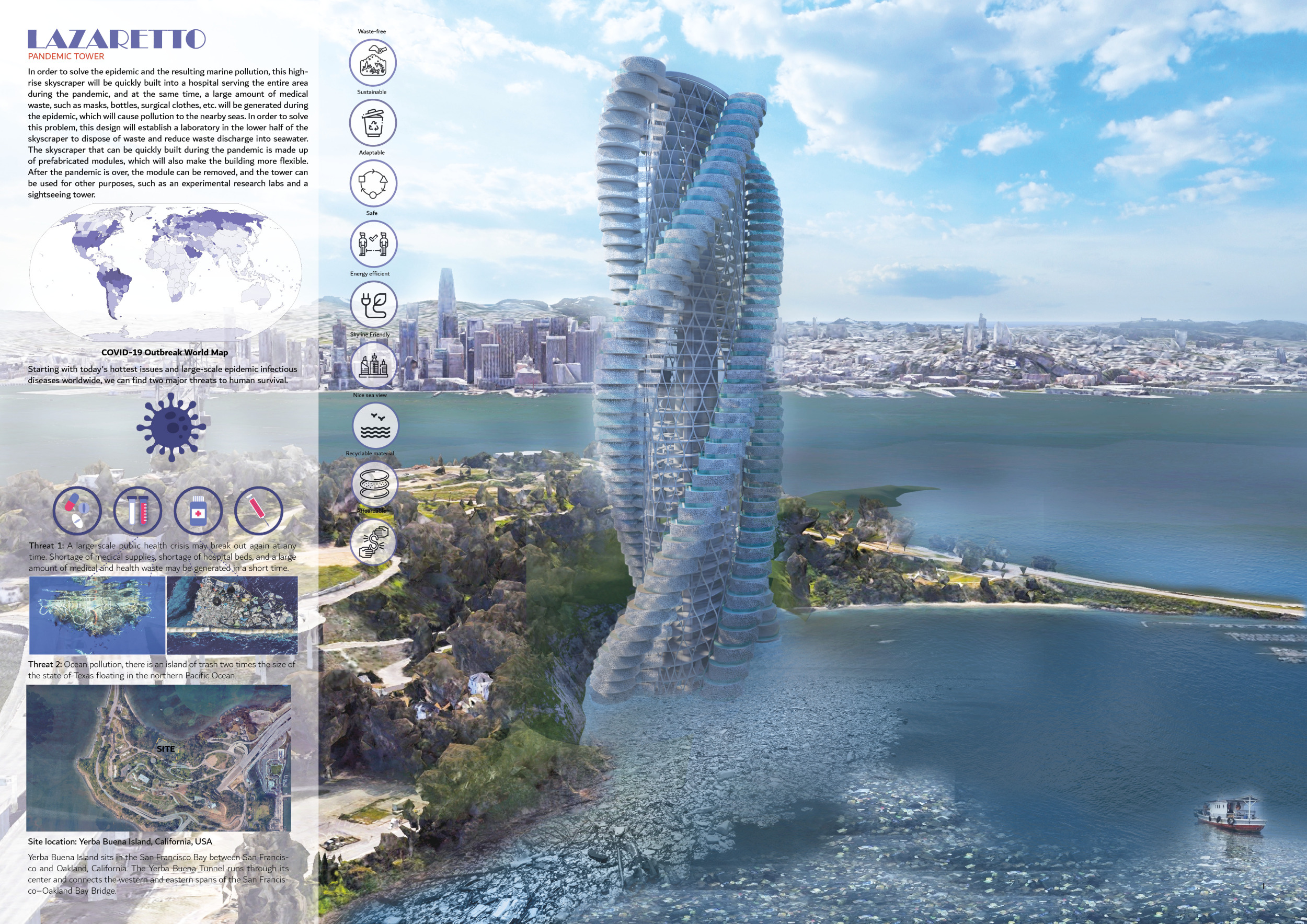 Architecture project // Integrated Waste Management Tower Featuring ...