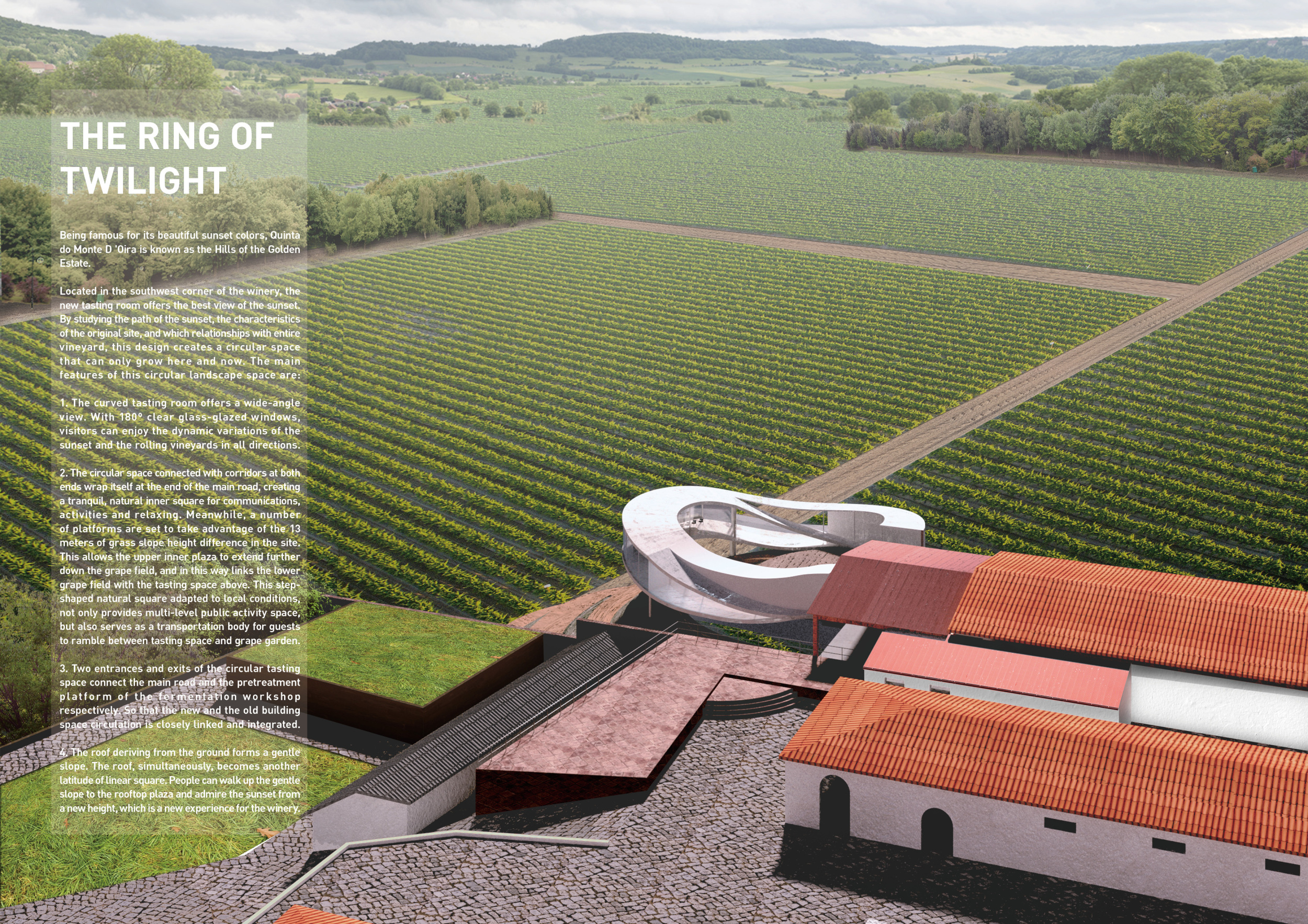 Architecture project // Curved Tasting Room with Inner Square ...