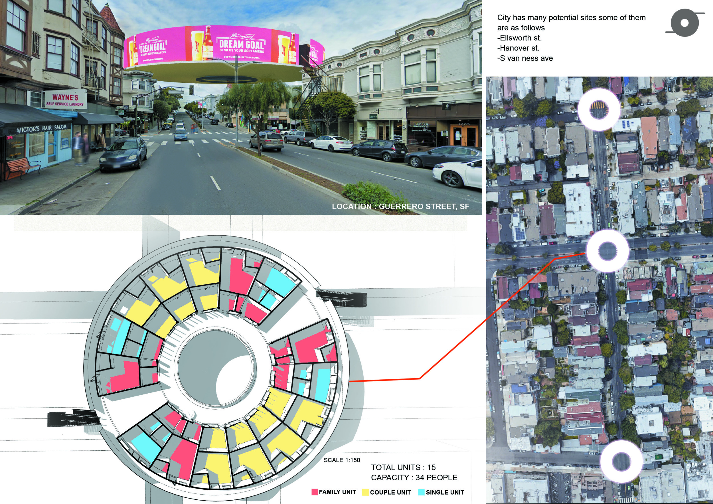 Architecture project // Cylindrical Housing Units with Structural ...