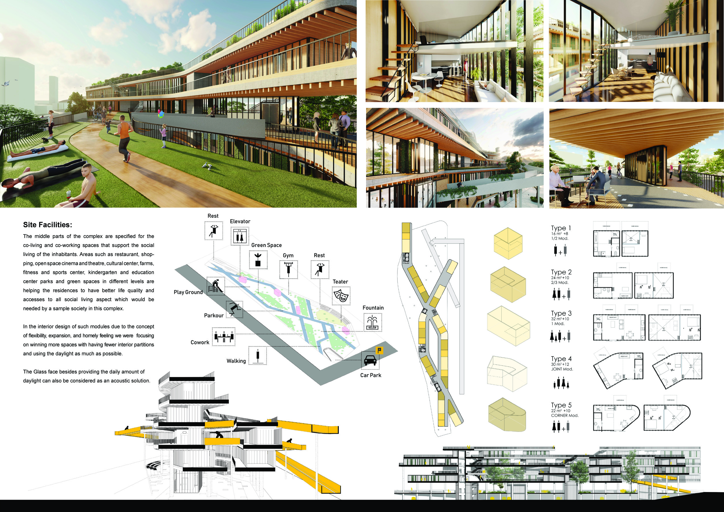 Architecture project // Integrated Community Spaces Featuring Green ...
