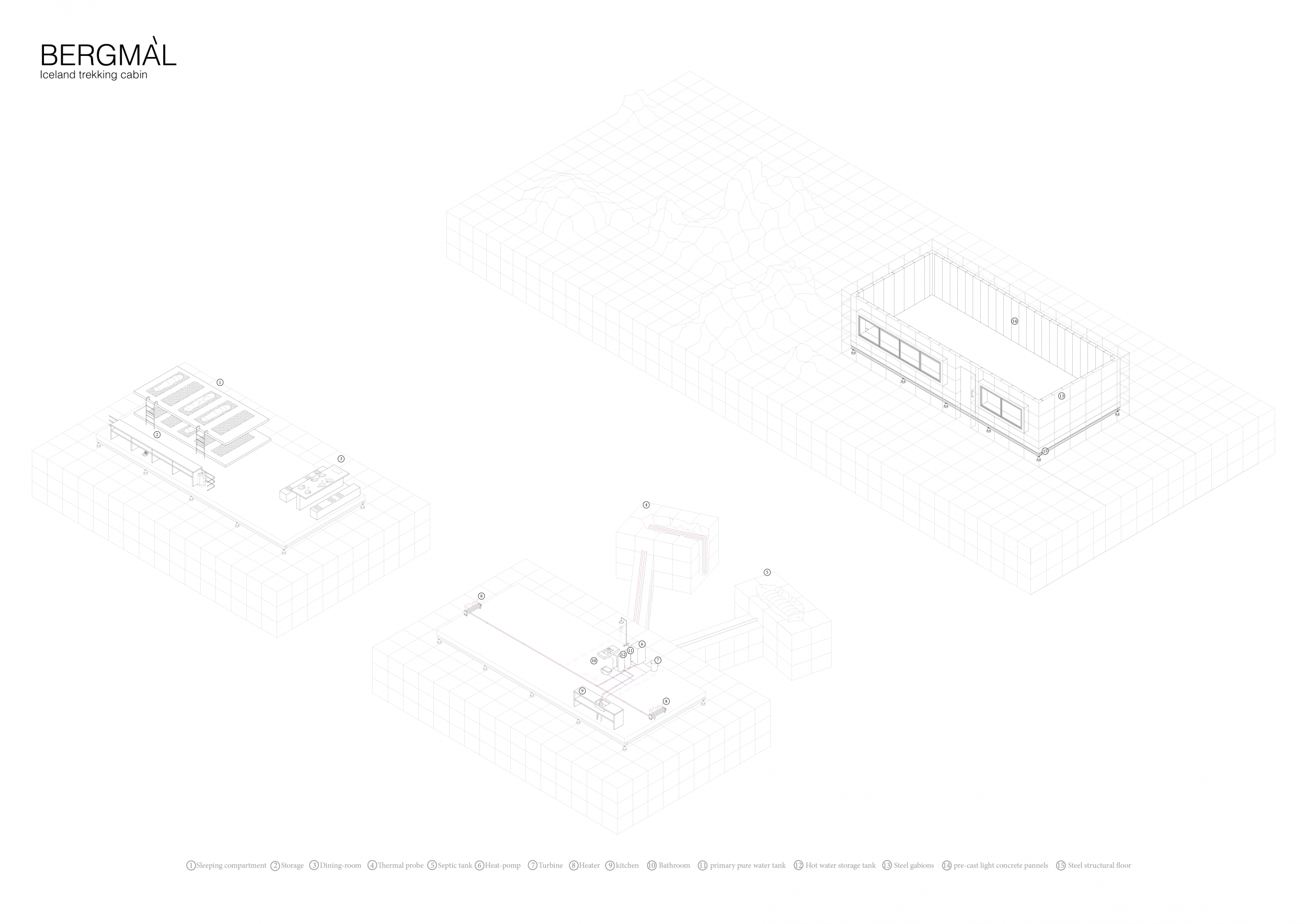 Architecture project // Gabion-Faced Cabin Featuring Thermal Concrete ...