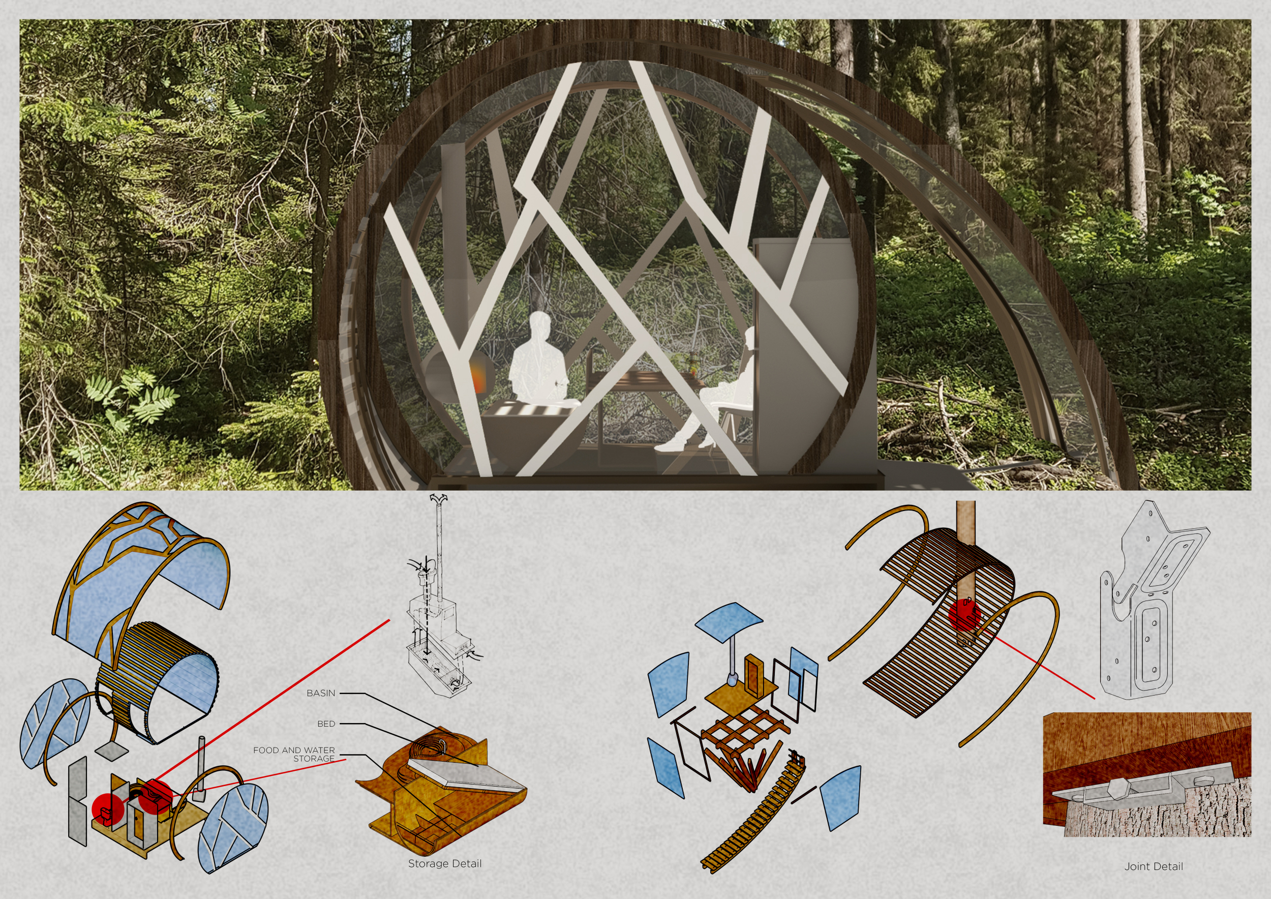 Architecture project // Organic Form Emphasizing Meditation with ...