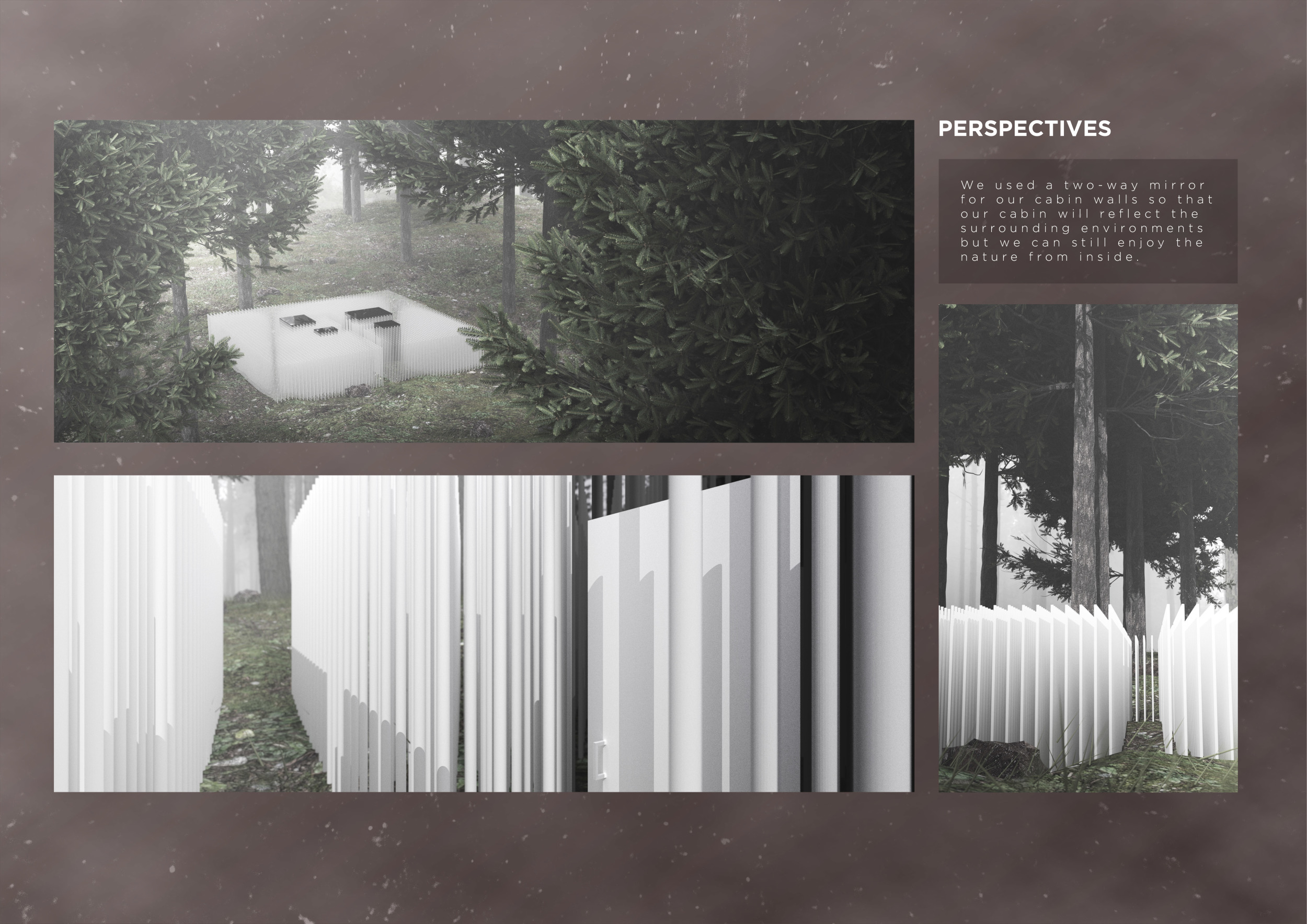 Architecture project // Vertical Pillars and Reflective Surfaces in a ...