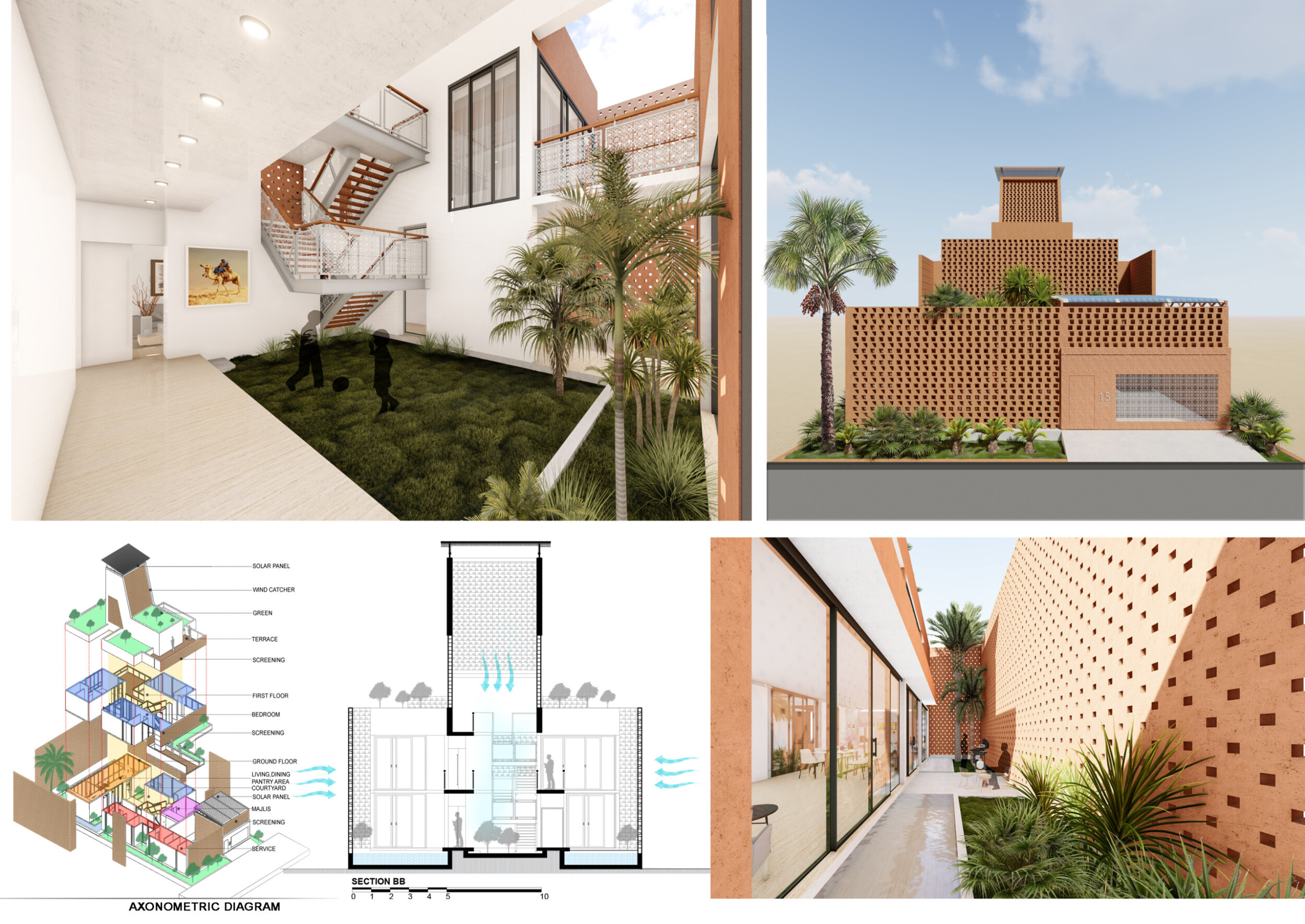 Architecture project // Passive Cooling Through Wind Catchers and Jali ...