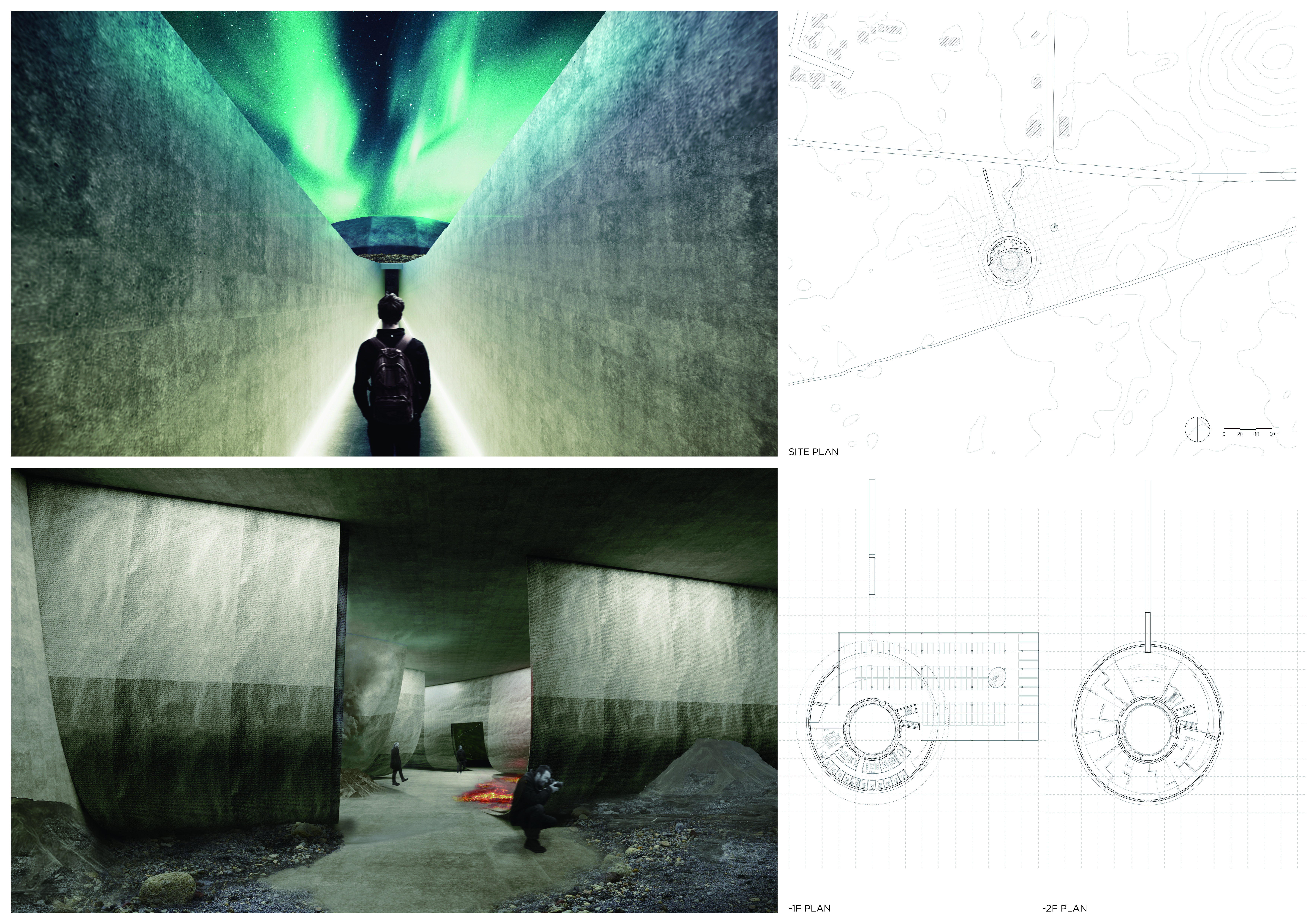 Architecture project // Underground Spaces with Pinhole Views of ...