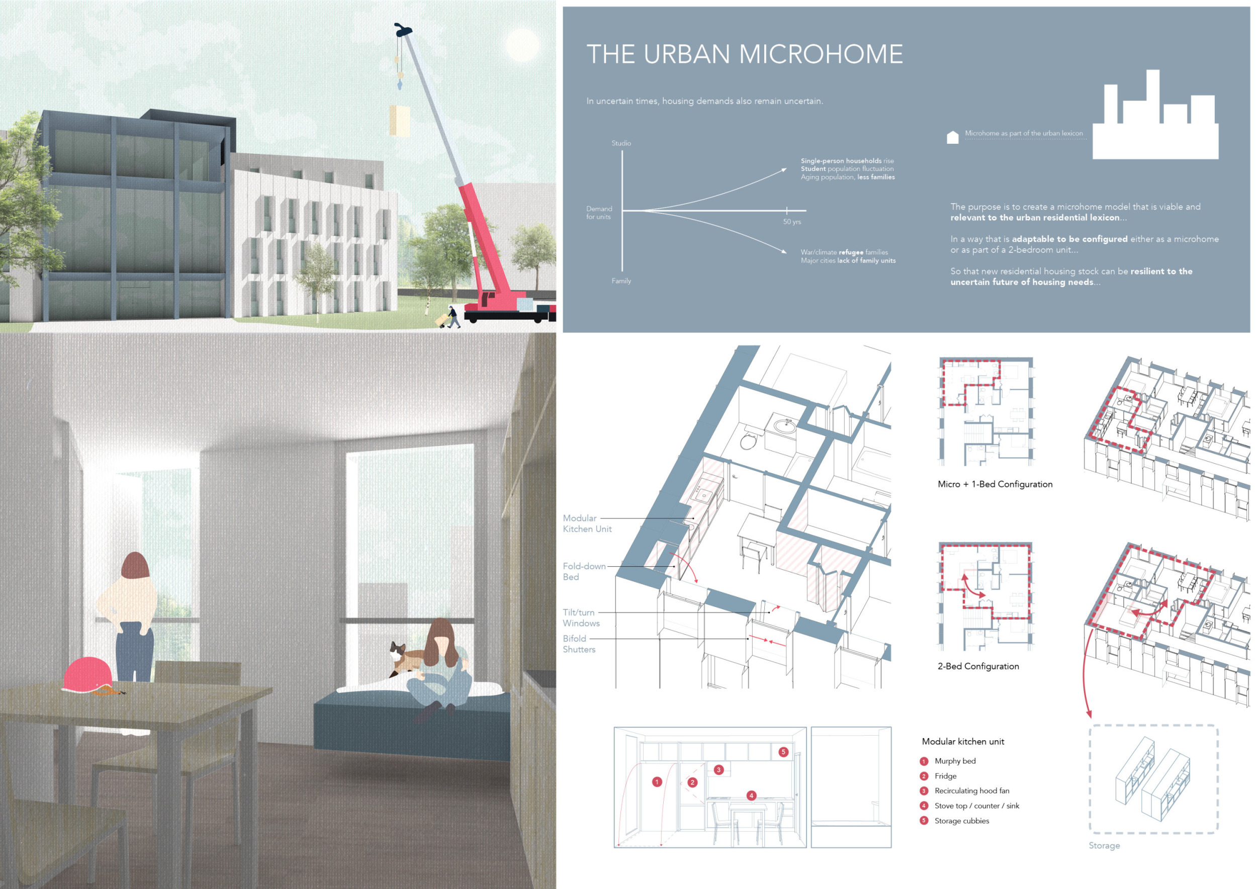 Architecture project // Bifold Shutters and Modular Living in Compact ...