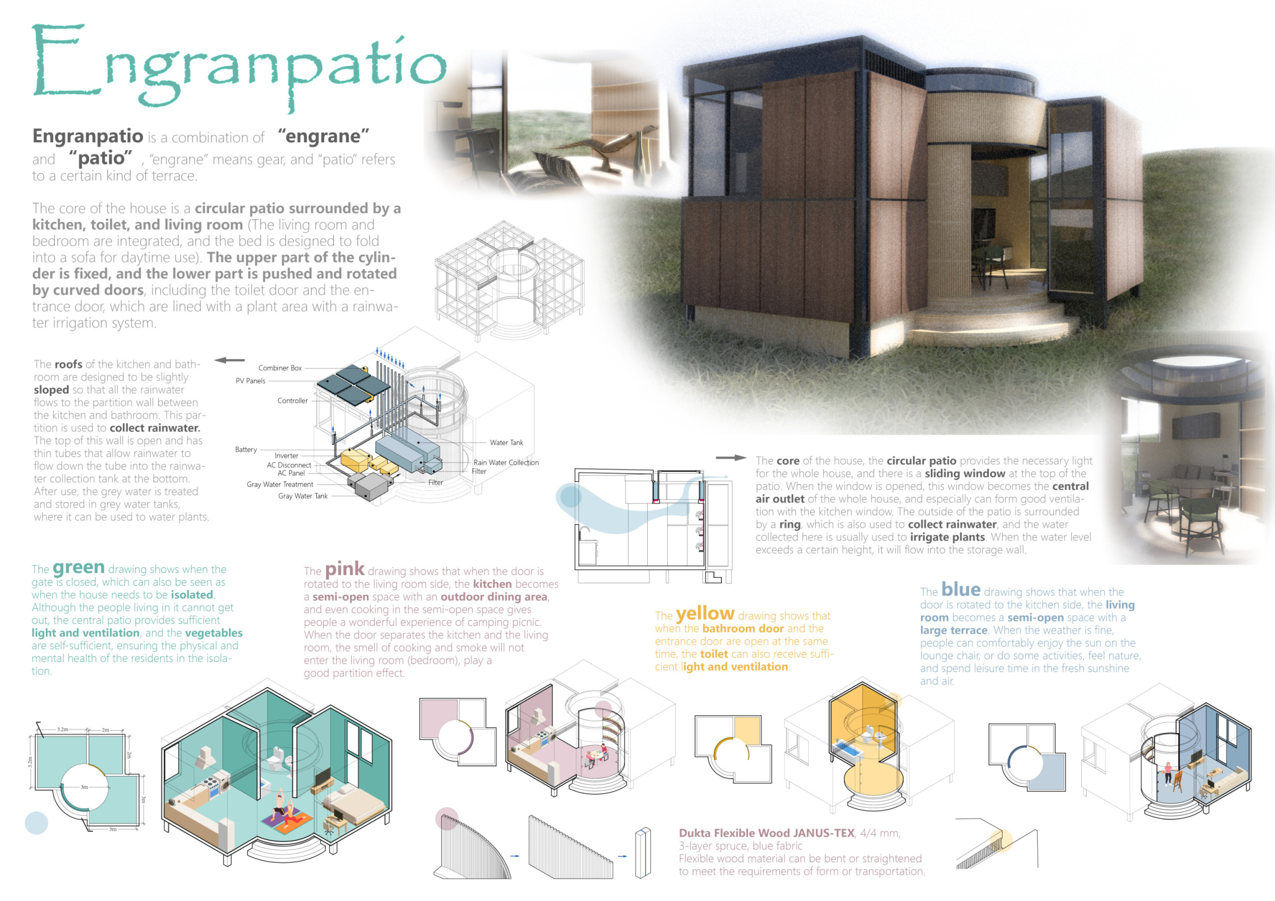 Architecture project // Circular Patio Incorporating Dukta Wood with ...