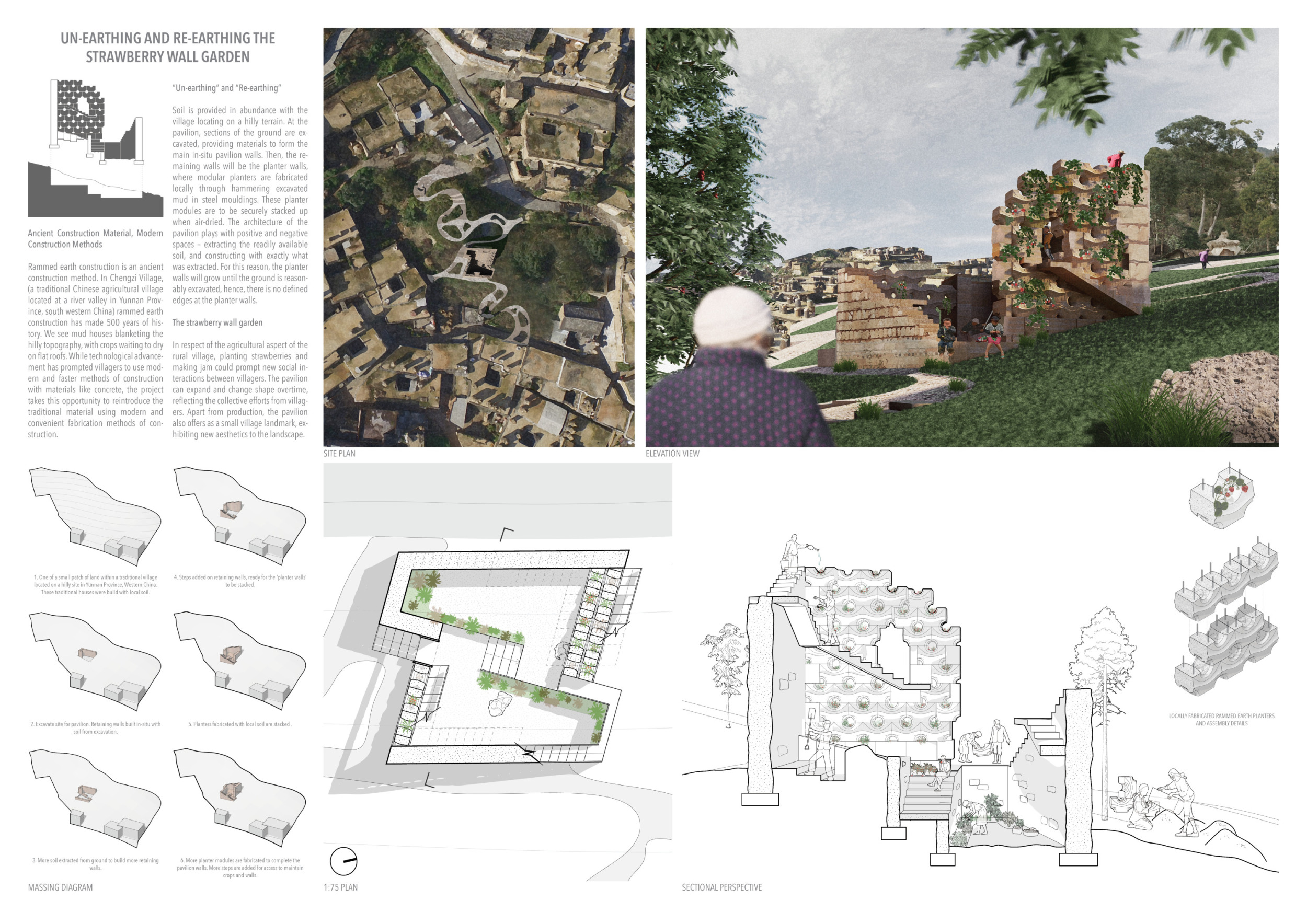 Architecture project // Excavated Soil and Modular Planters Uniting ...
