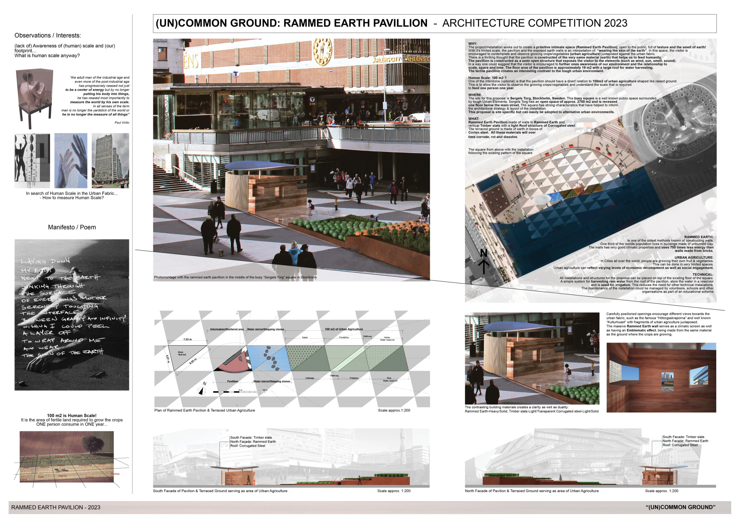 Architecture project // Rammed Earth Walls and Urban Crops Enhancing ...