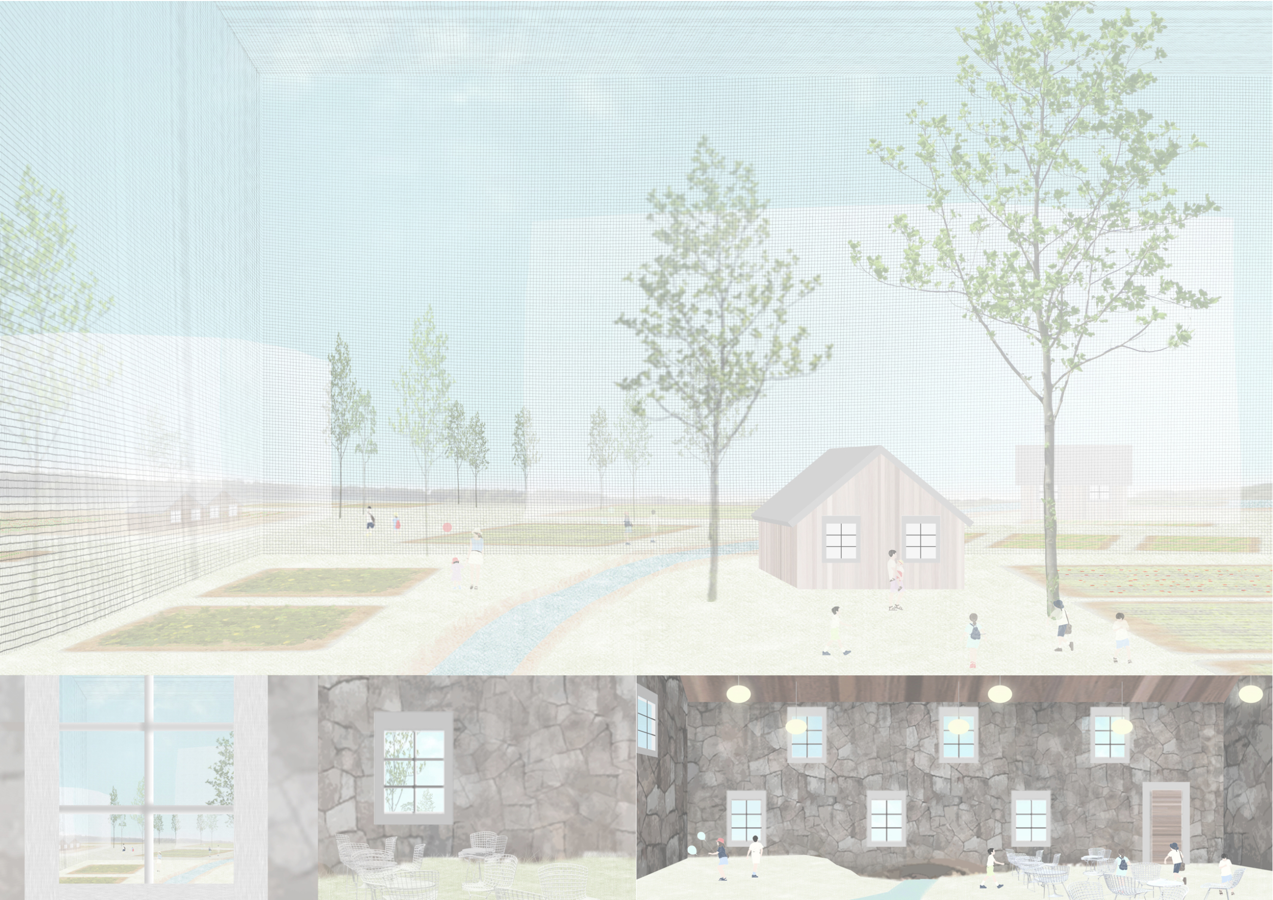 Architecture project // Charred Wooden Shingles and Translucent Fabrics ...