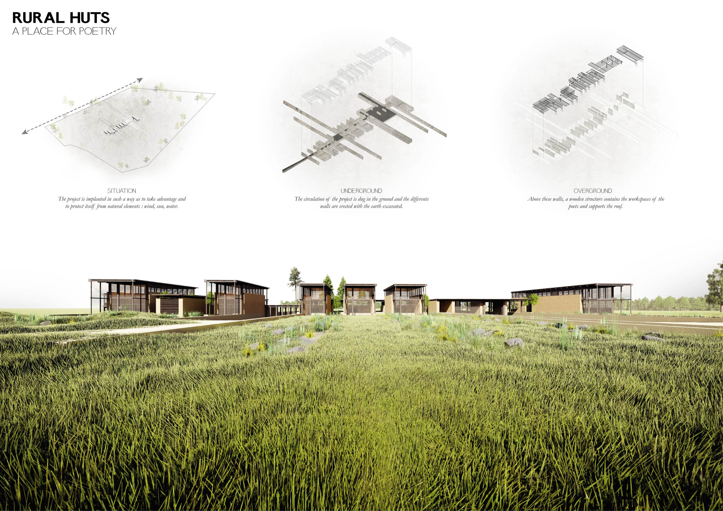 Architecture project // Rammed Earth Walls and Wooden Spaces in a ...