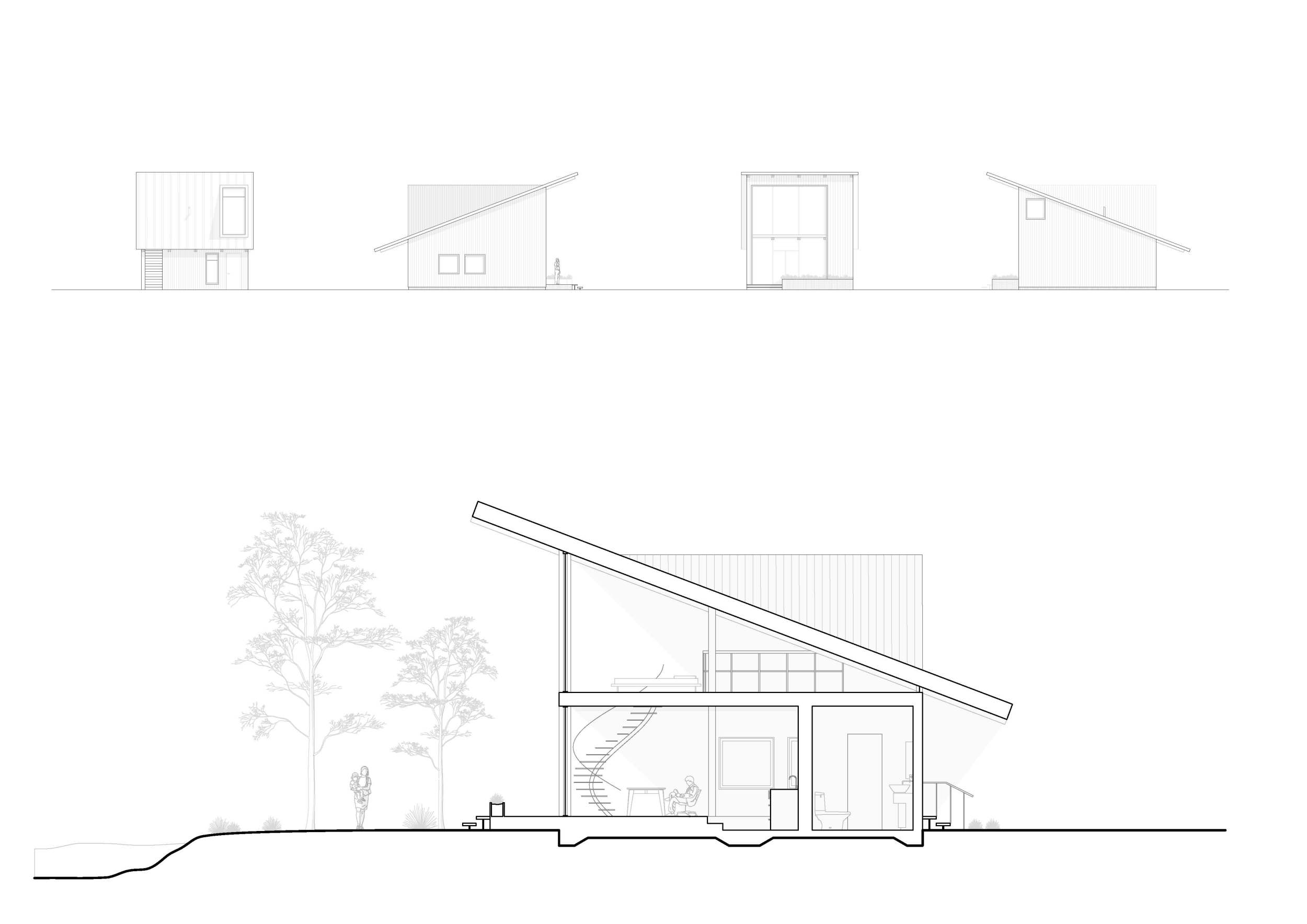 Architecture project // Sunken Meditation Spaces Within Community Huts ...