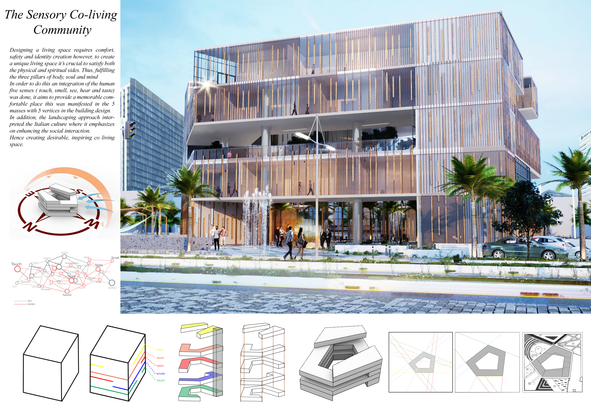 Architecture project // Sensory Spaces with Distinct Geometric Masses ...