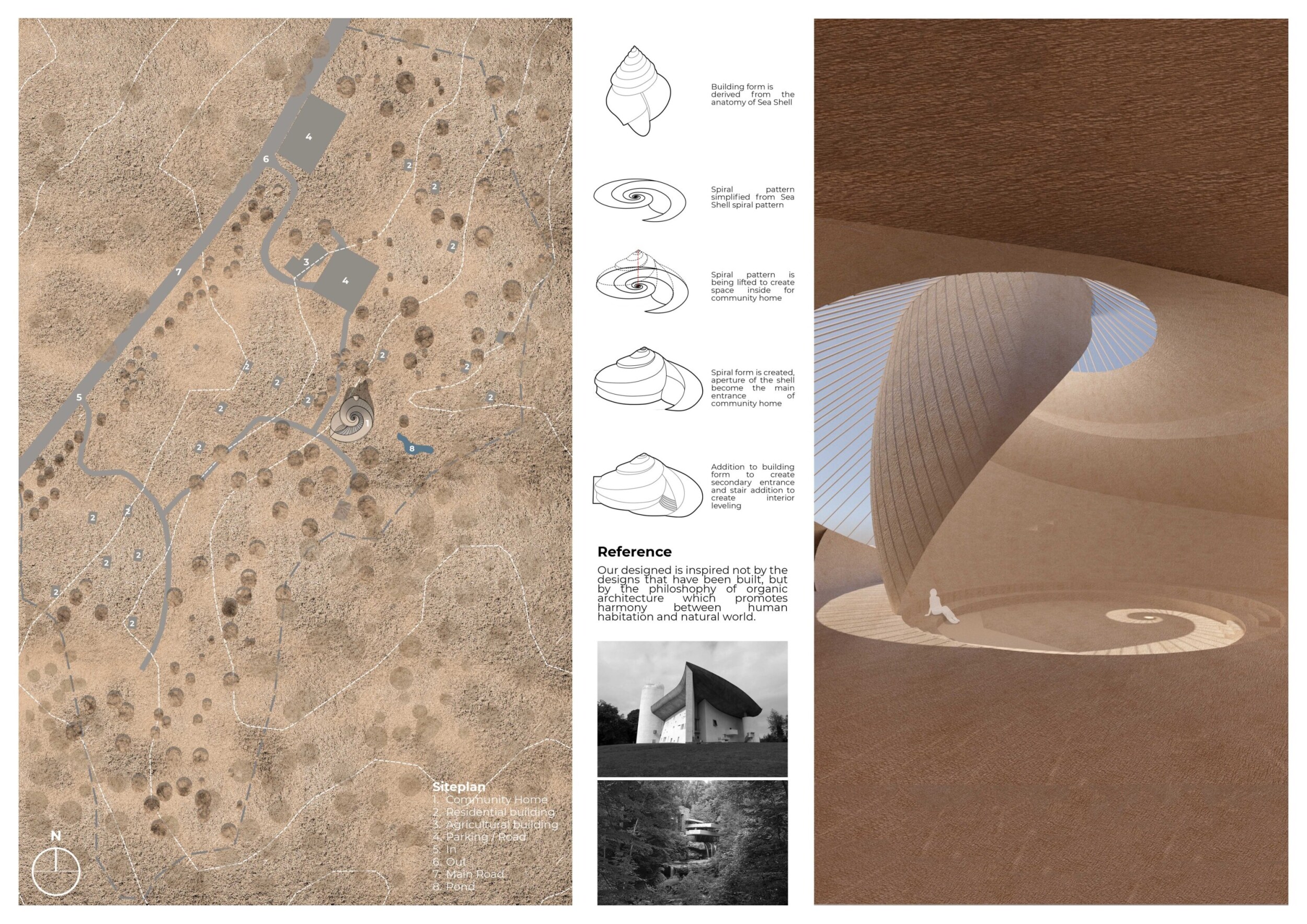 Architecture project // Rammed Earth Structure Embracing Natural Forms ...