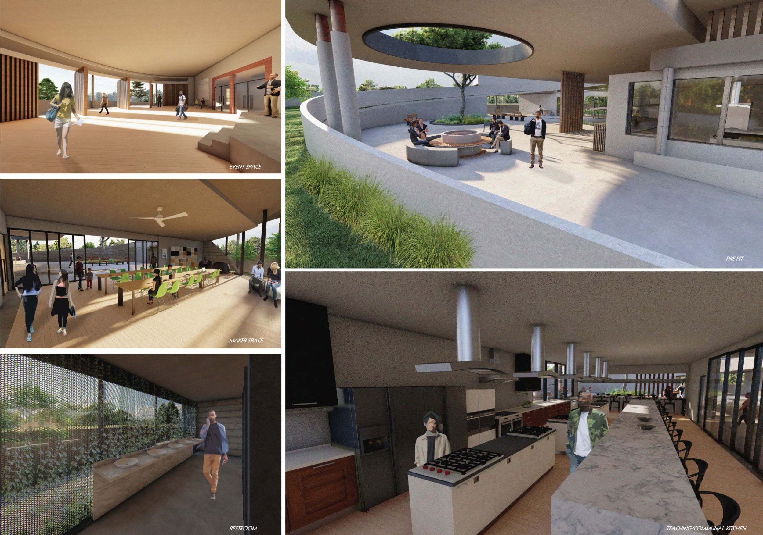 Architecture project // Spiraled Community Center Integrated with ...