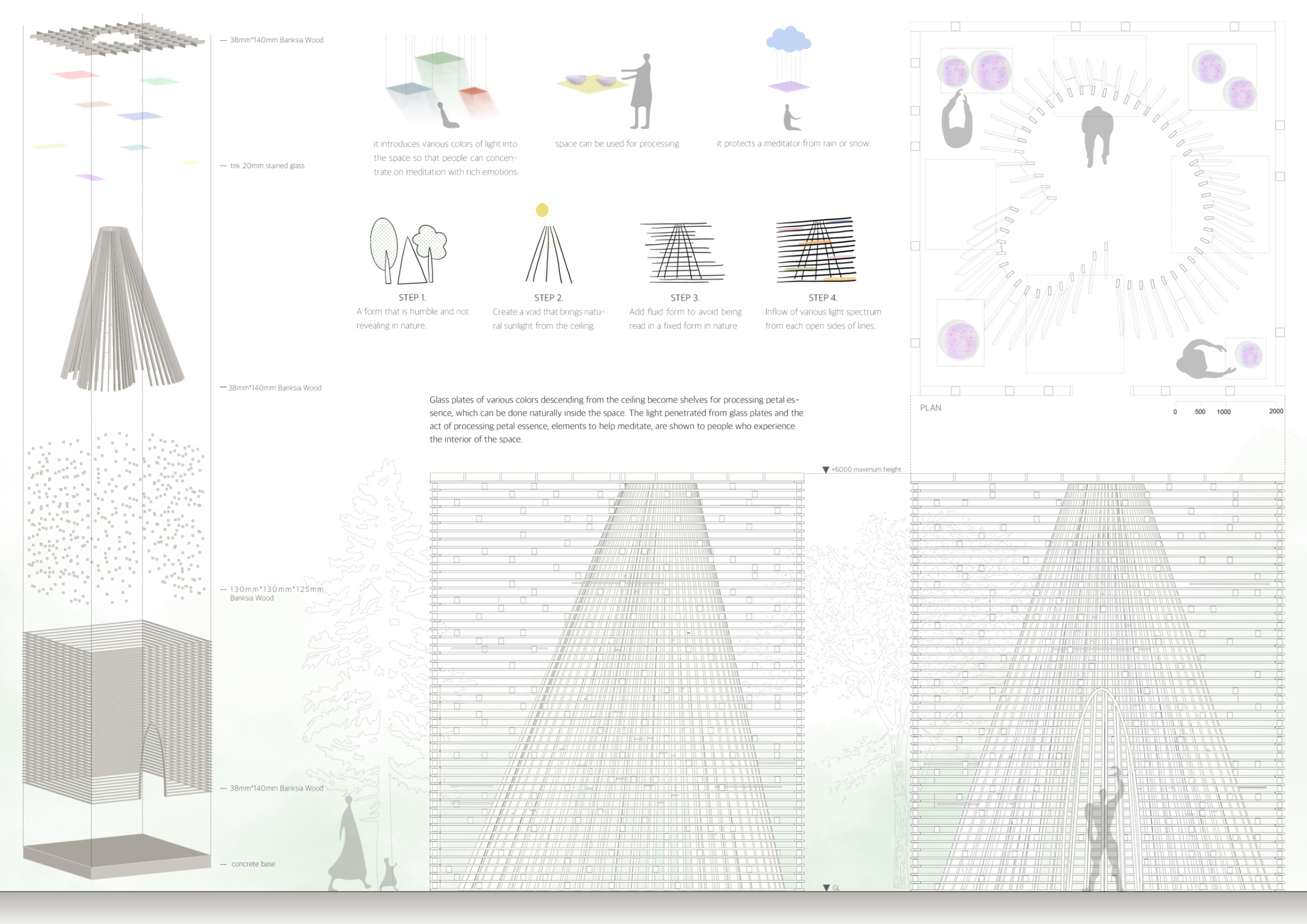 Architecture project // Colored Glass Plates Enhancing Natural Light ...