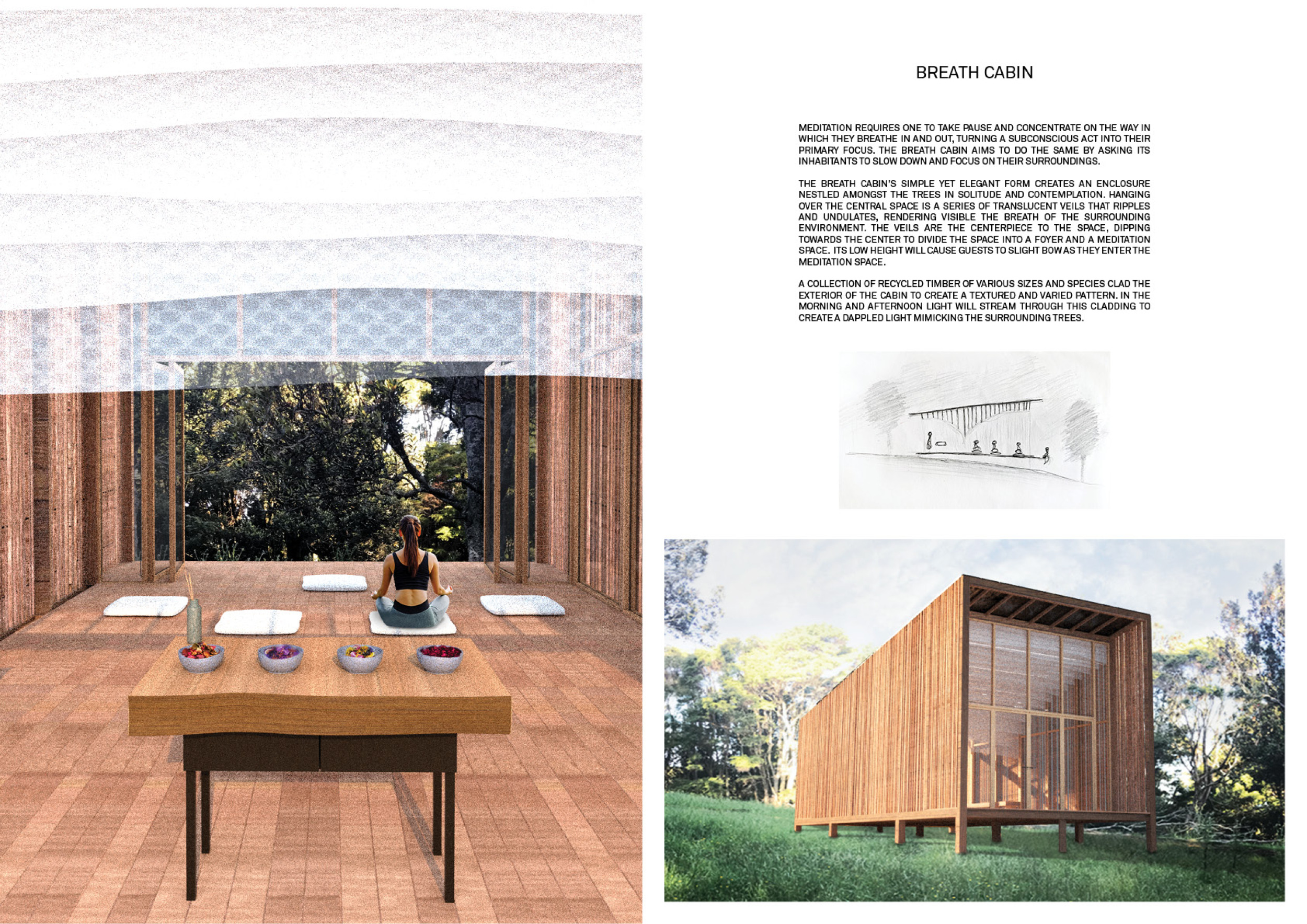 Architecture project // Translucent Veils and Reclaimed Timber Form a ...