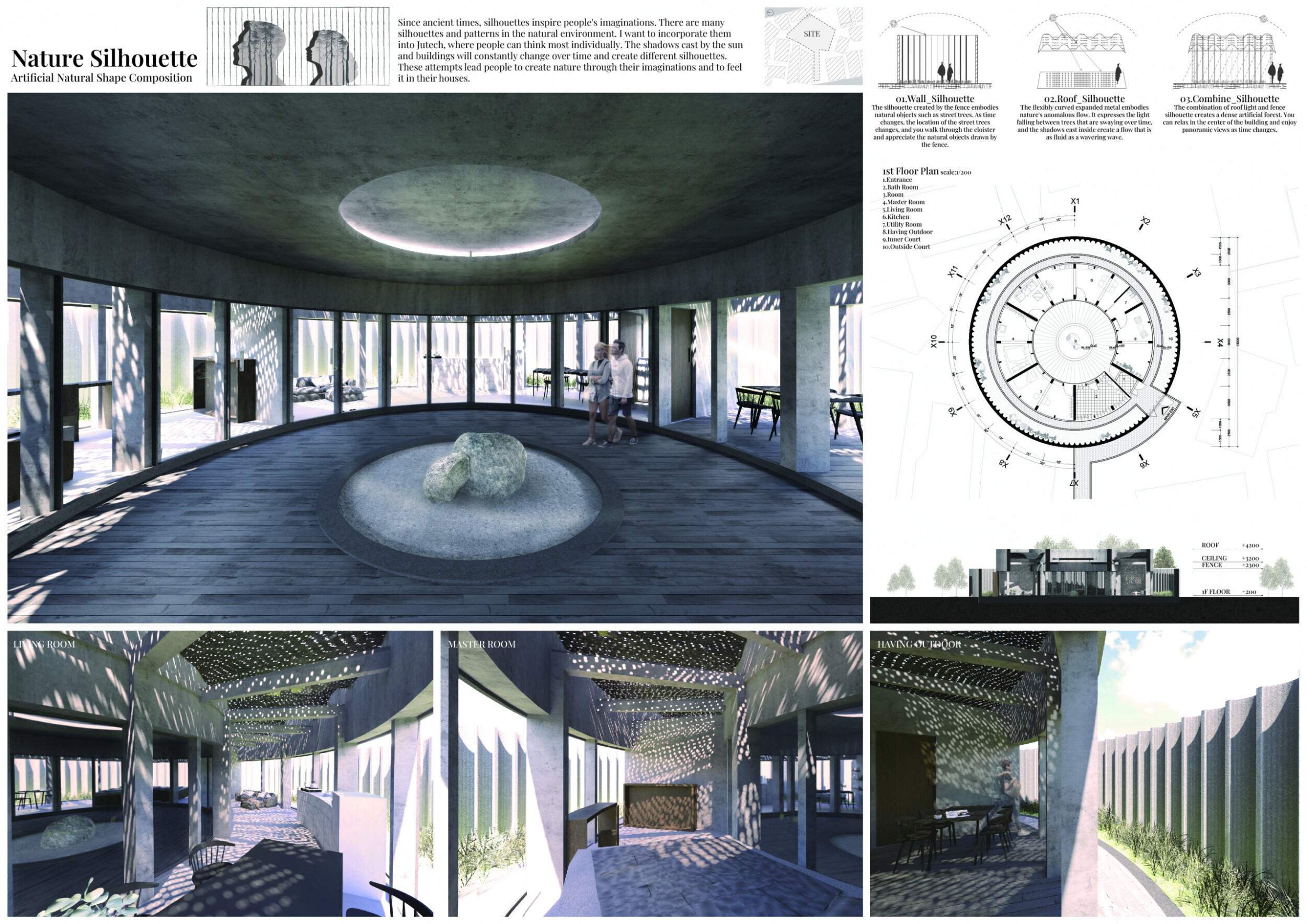 Architecture project // Dynamic Shadow Play Through Natural Stone and ...