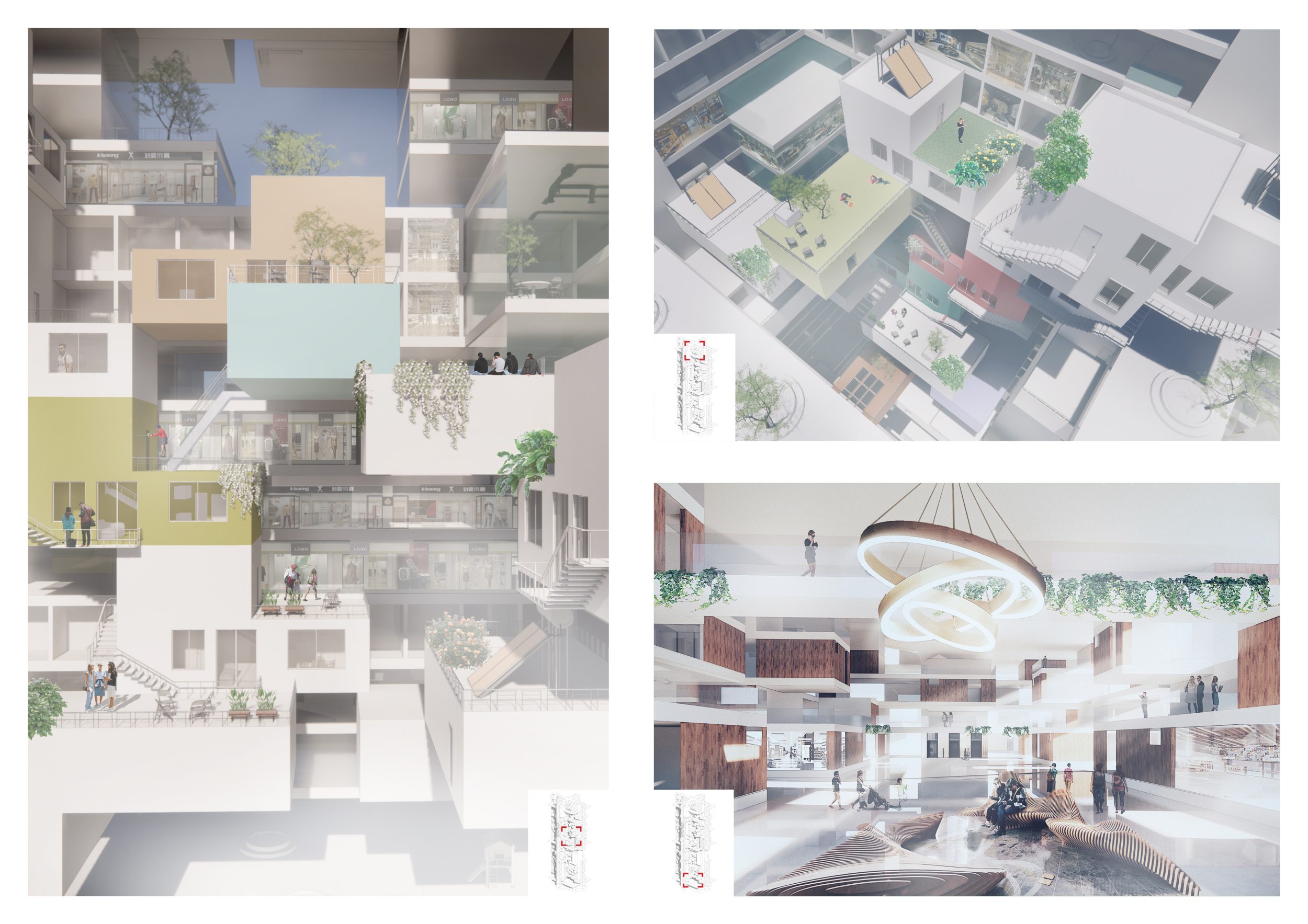 Architecture project // Flexible Living Spaces Integrated in Cross ...