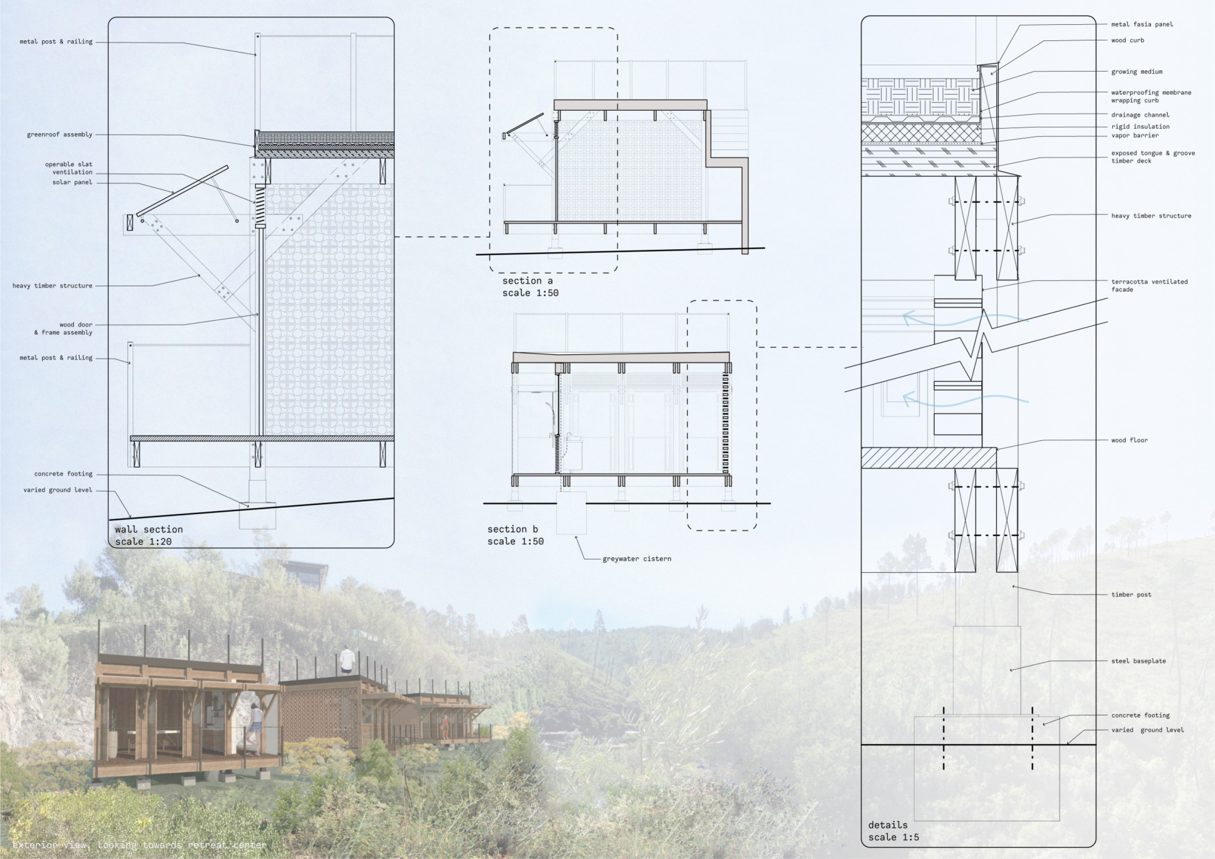 Architecture project // Perforated Terracotta Facades and Timber ...