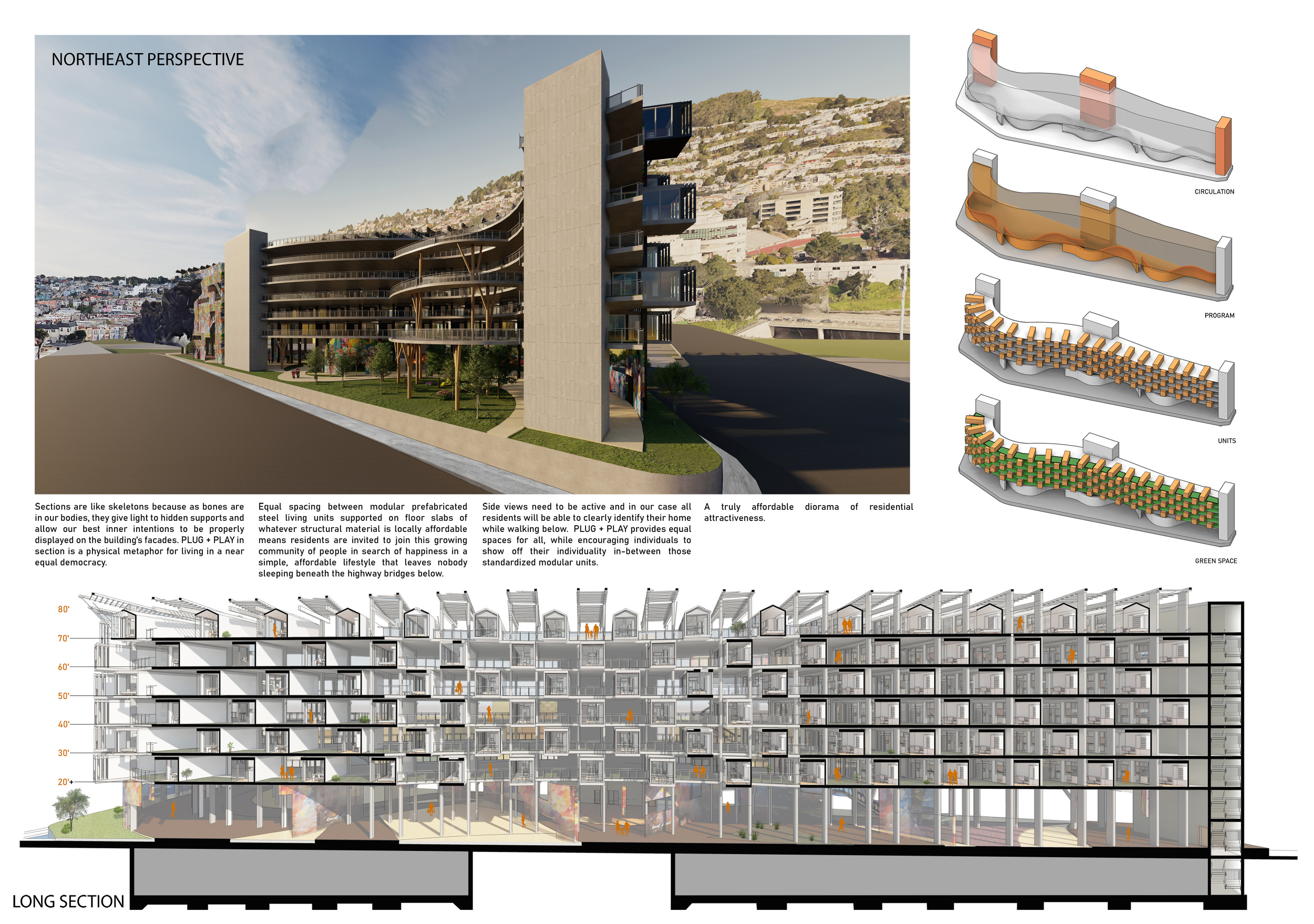 Architecture project // Modular Steel Framework Supporting Vibrant ...