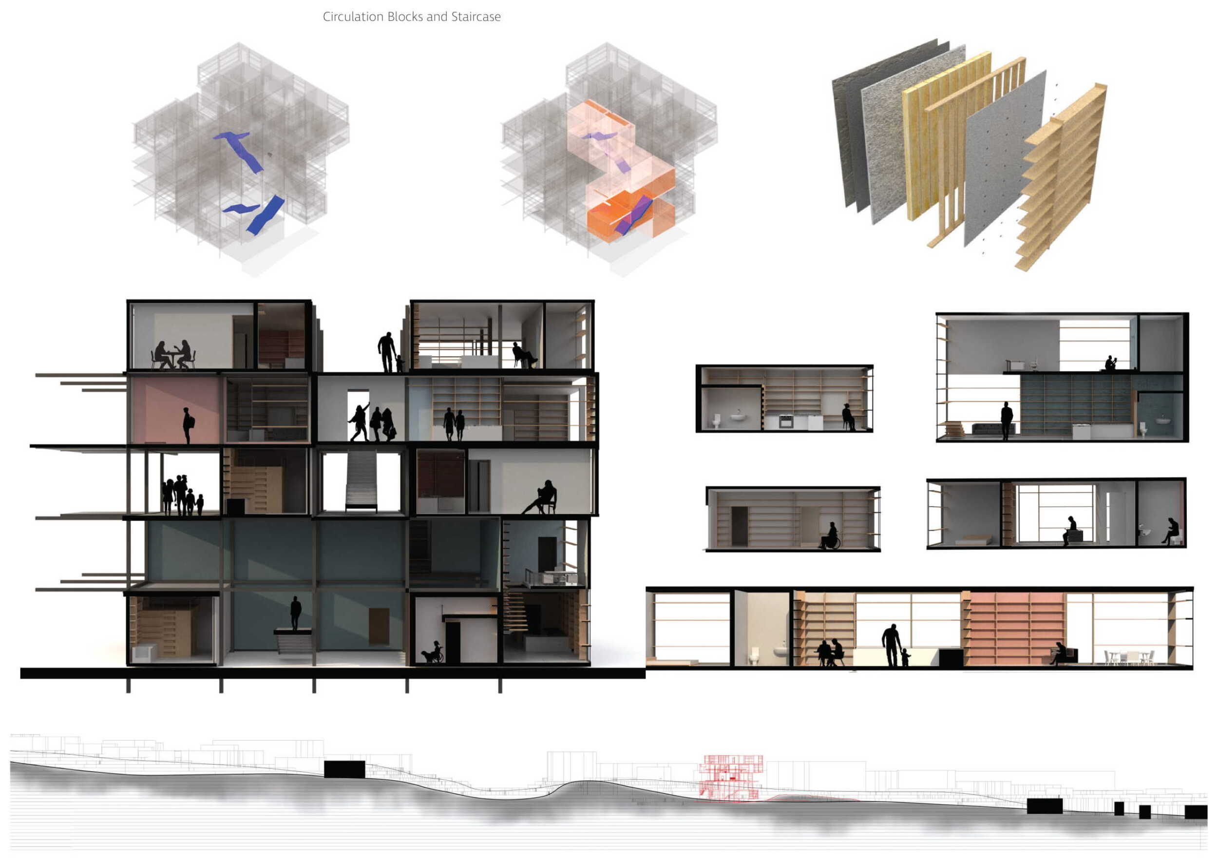 Architecture project // Stacked Steel Framework with Community Patios ...