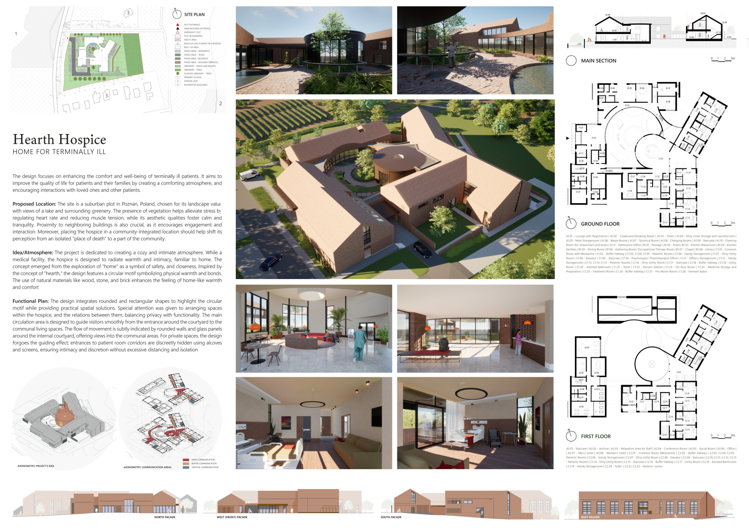 Architecture project // Circular Courtyard Embracing Natural Light with ...