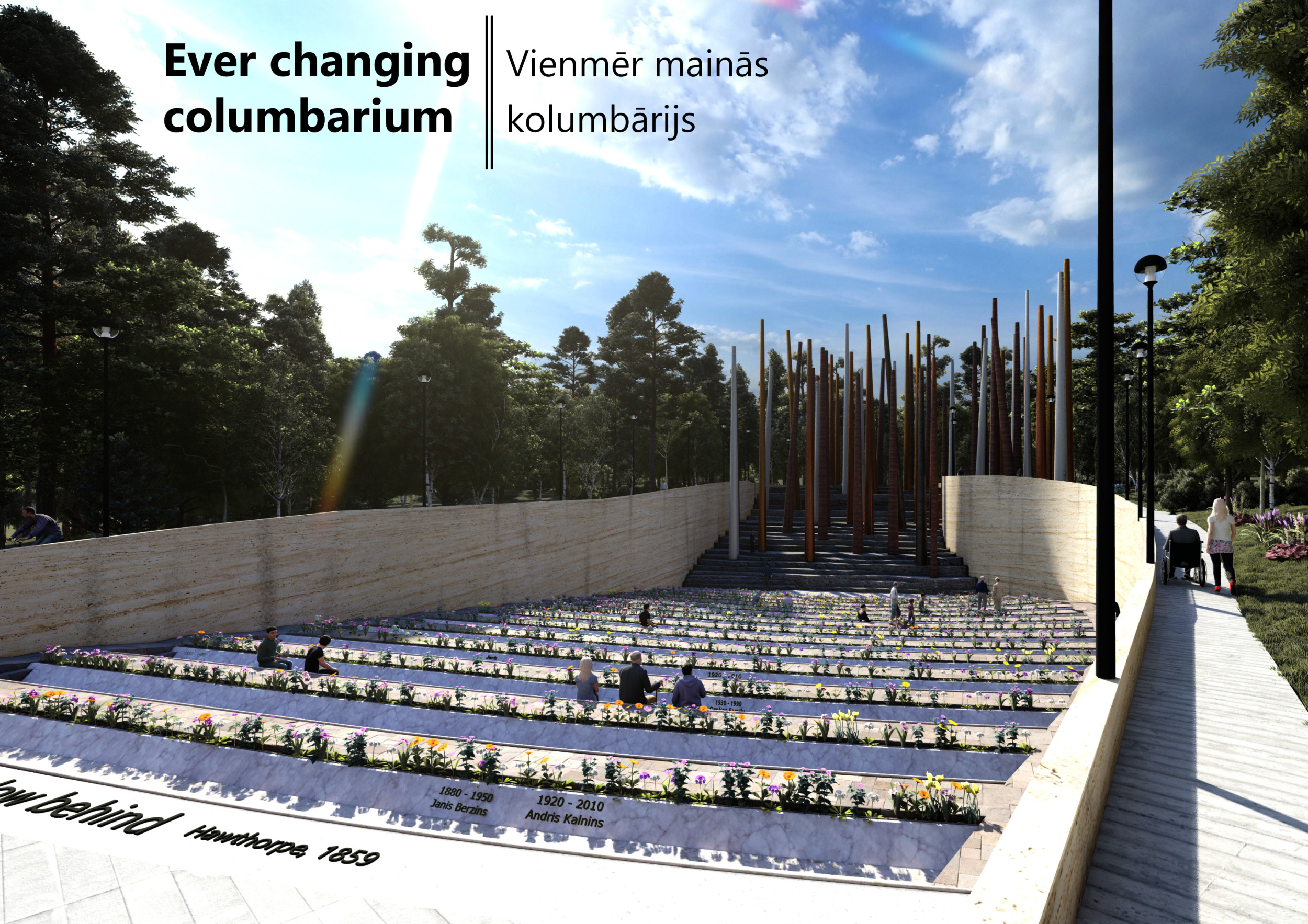 Architecture project // Weathering Concrete Columns with Reflective ...
