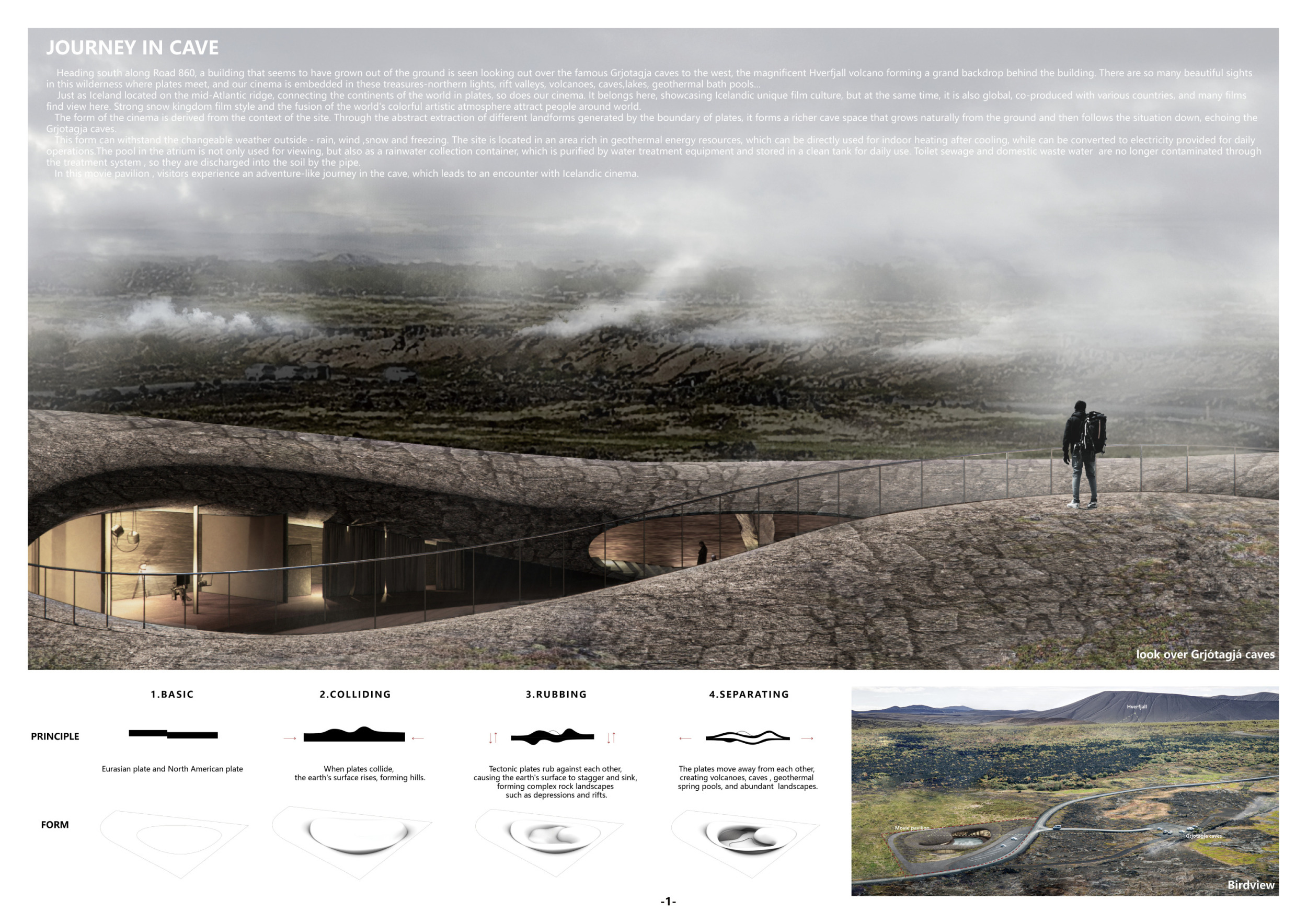 Architecture project // Basalt Reflections: a Geothermal Cinema ...