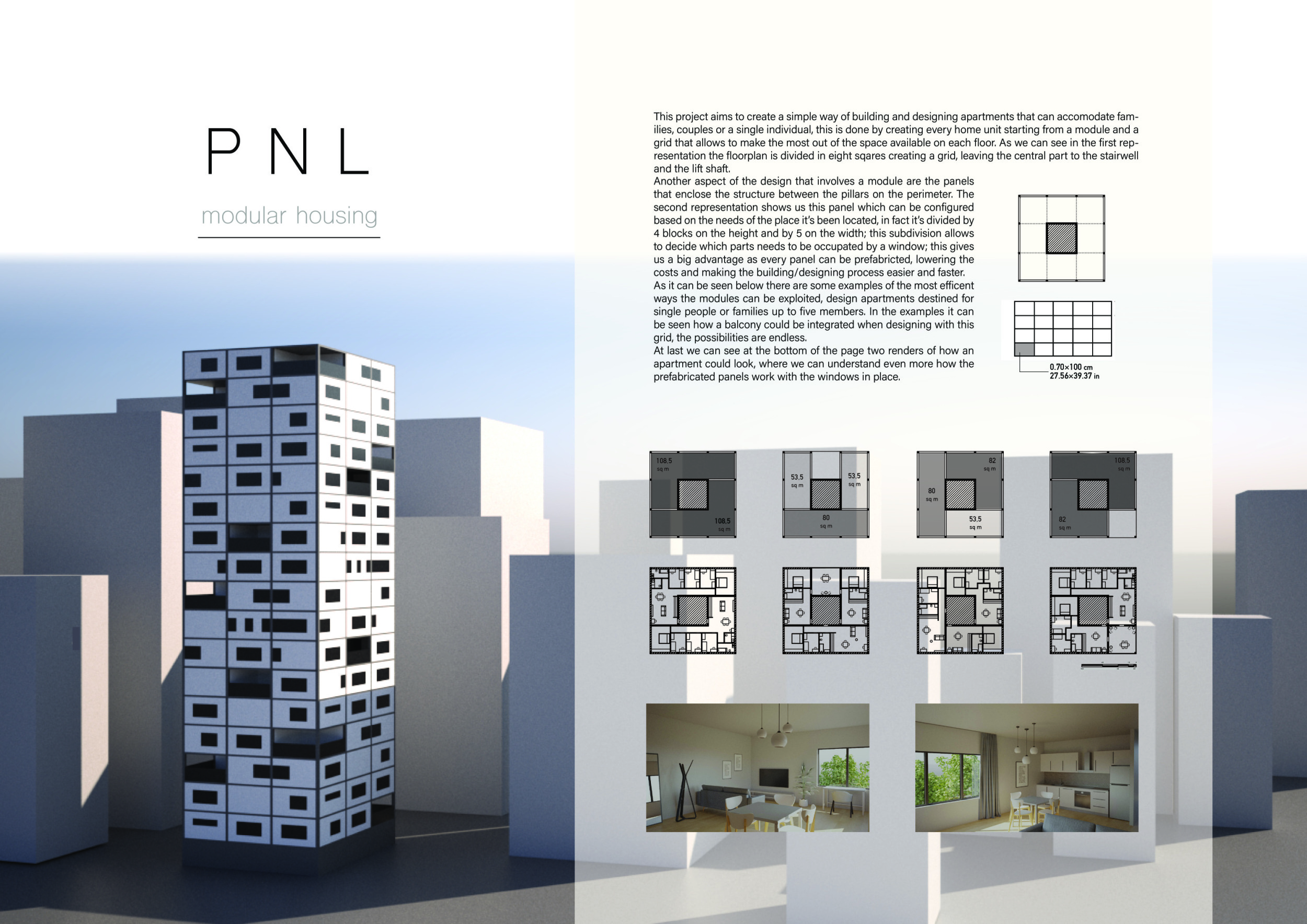 Architecture project // Configurable Panels for Flexible Urban Living
