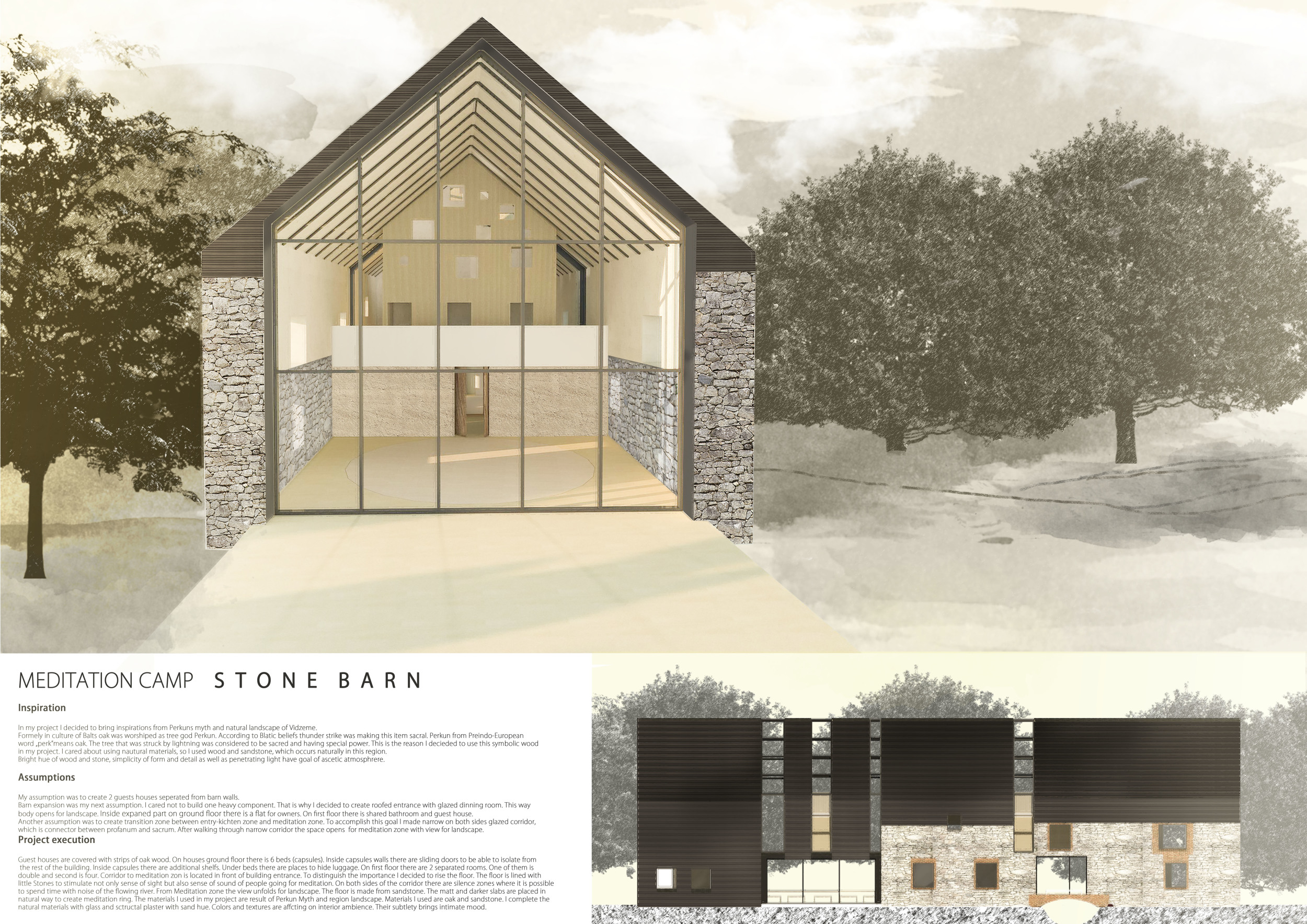 Architecture project // Charred Wooden Shingles and Local Stone Craft a ...