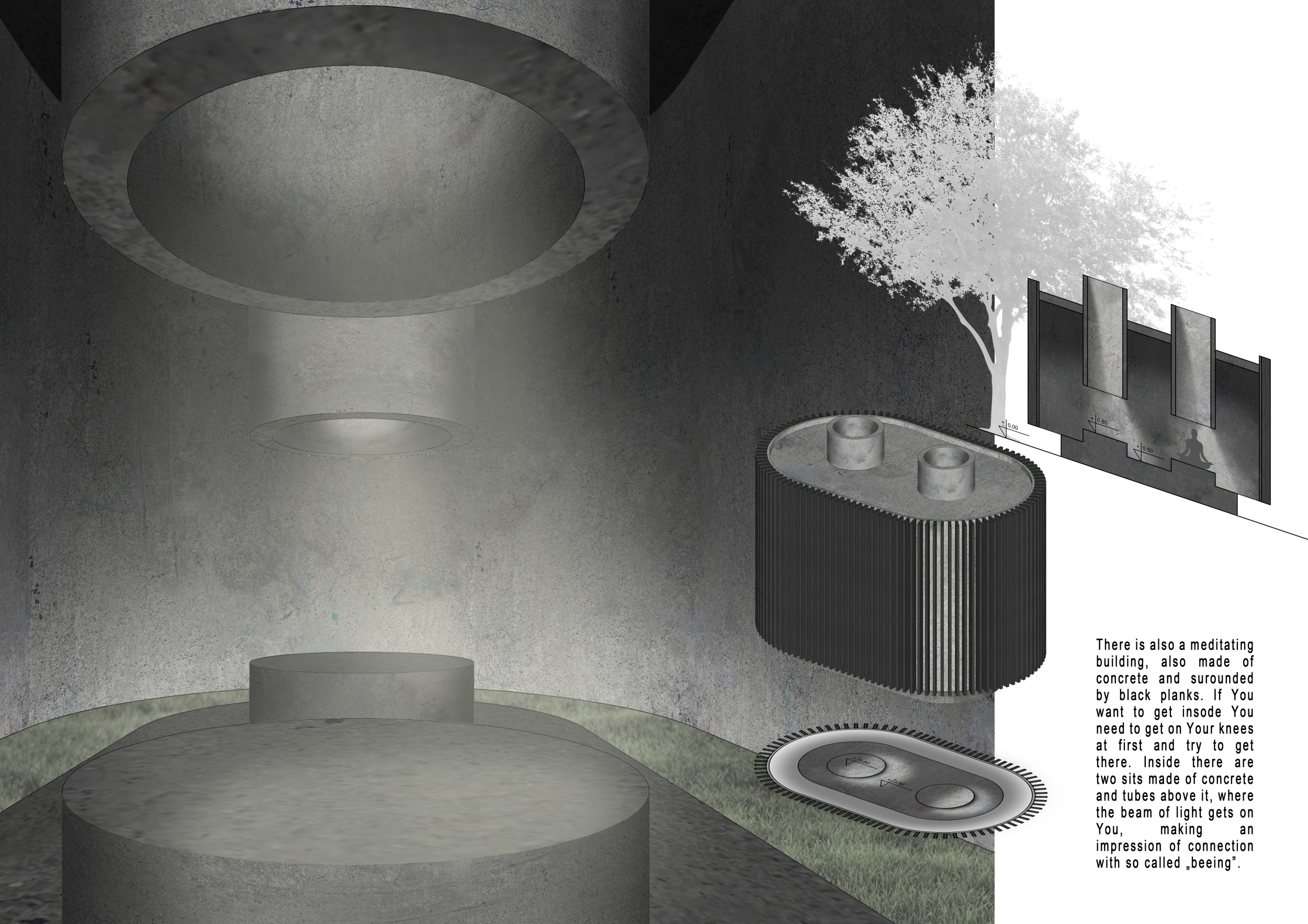 Architecture project // Curvilinear Concrete Structures Elevated Above ...