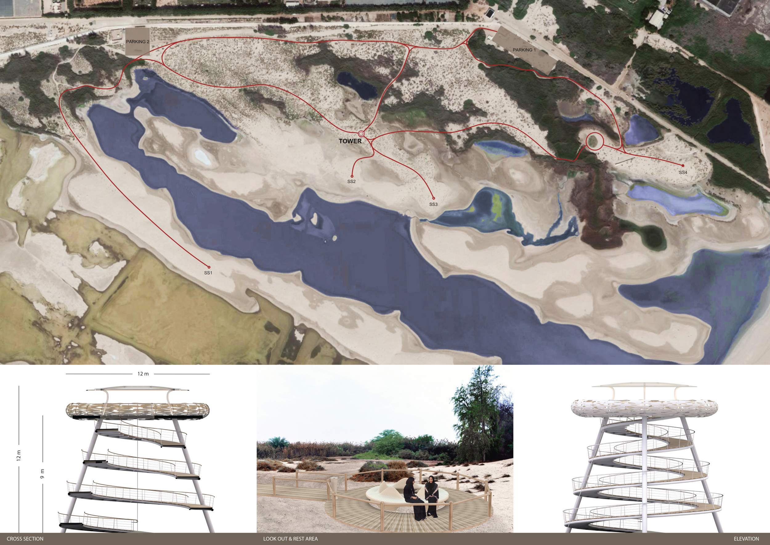 Architecture project // Elevated Observation Point Crafted from ...