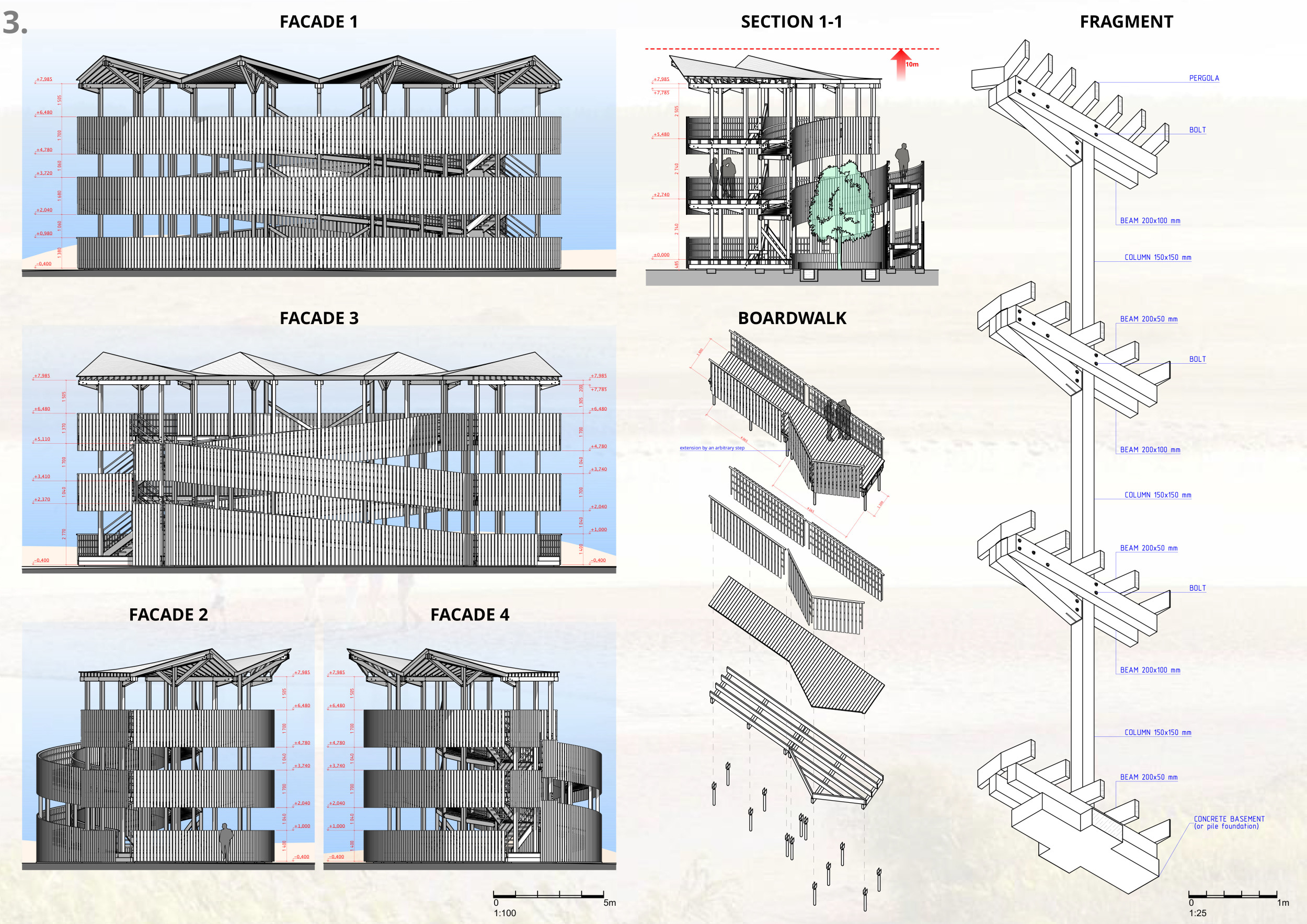 Architecture project // Reed Roof and Wooden Frame Structure for ...