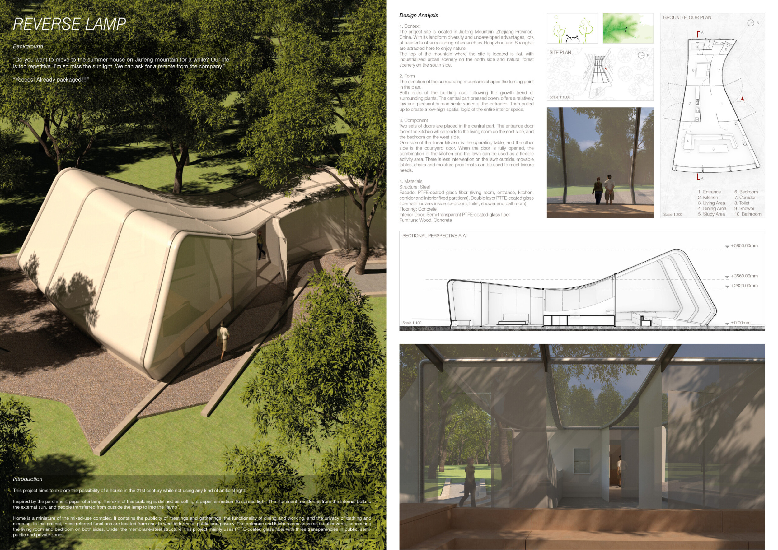 Architecture project // Light-Filtering Ptfe Glass Fiber Structure ...