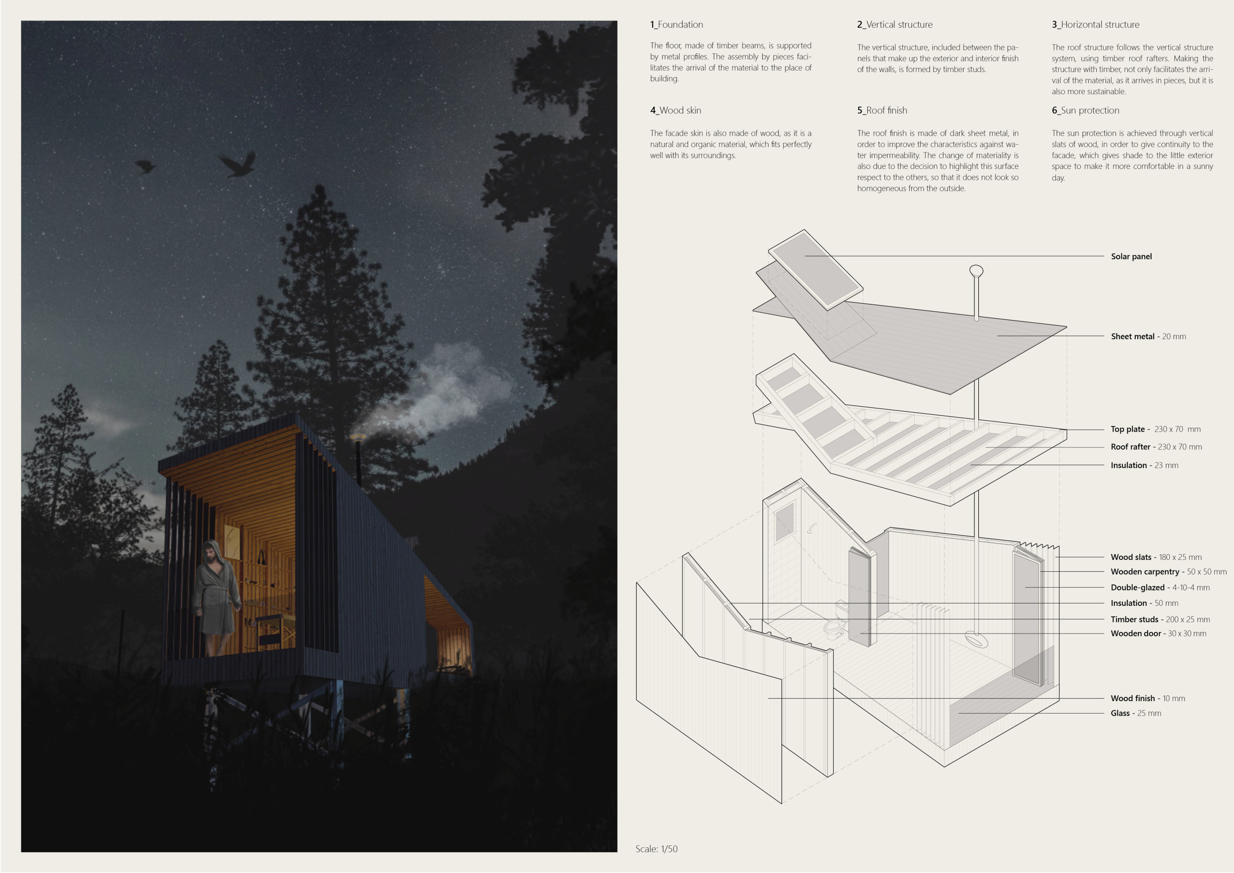 Architecture project // Blue Ceramic Tiles and Dark Metal Roof in a ...