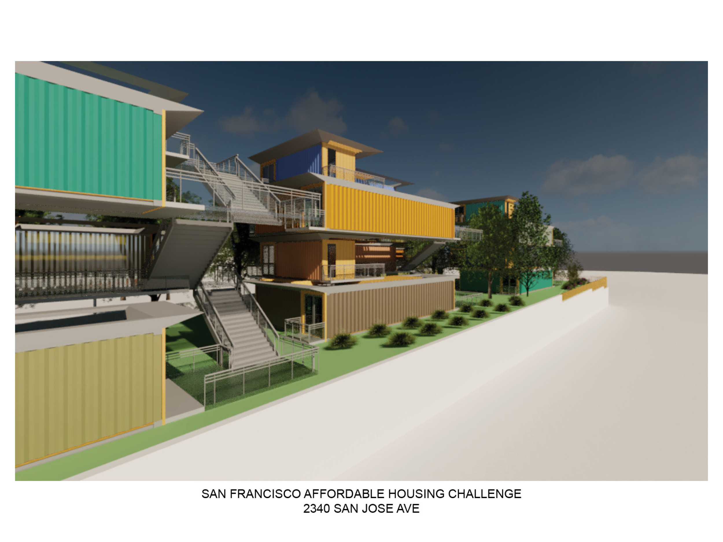 Architecture project // Terraced Green Spaces with Secure Accessibility ...